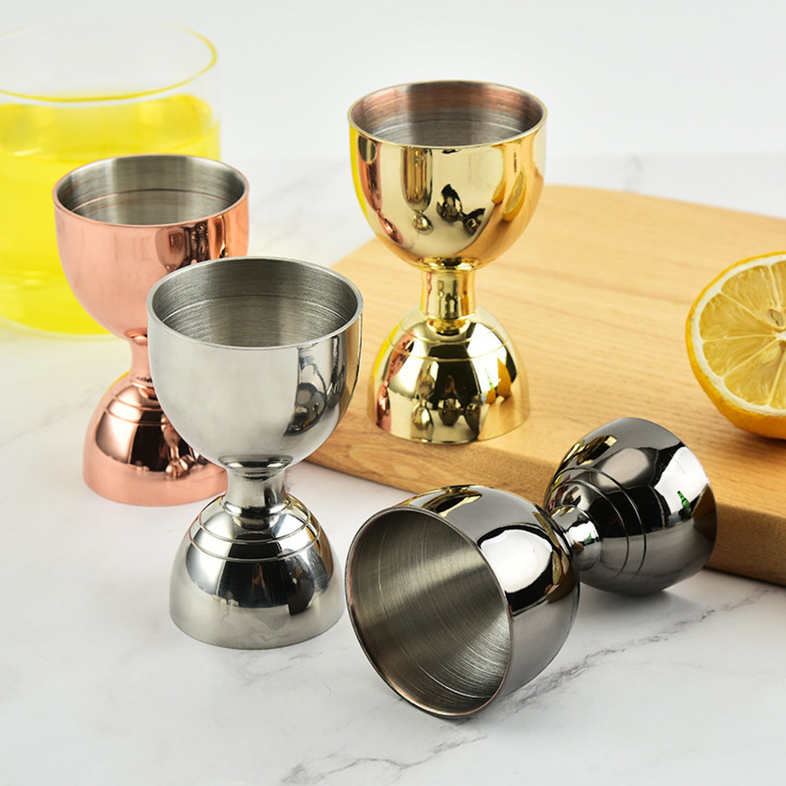 Soumake Wine Measuring Cup Stainless Steel Cocktail Measuring Jigger ...