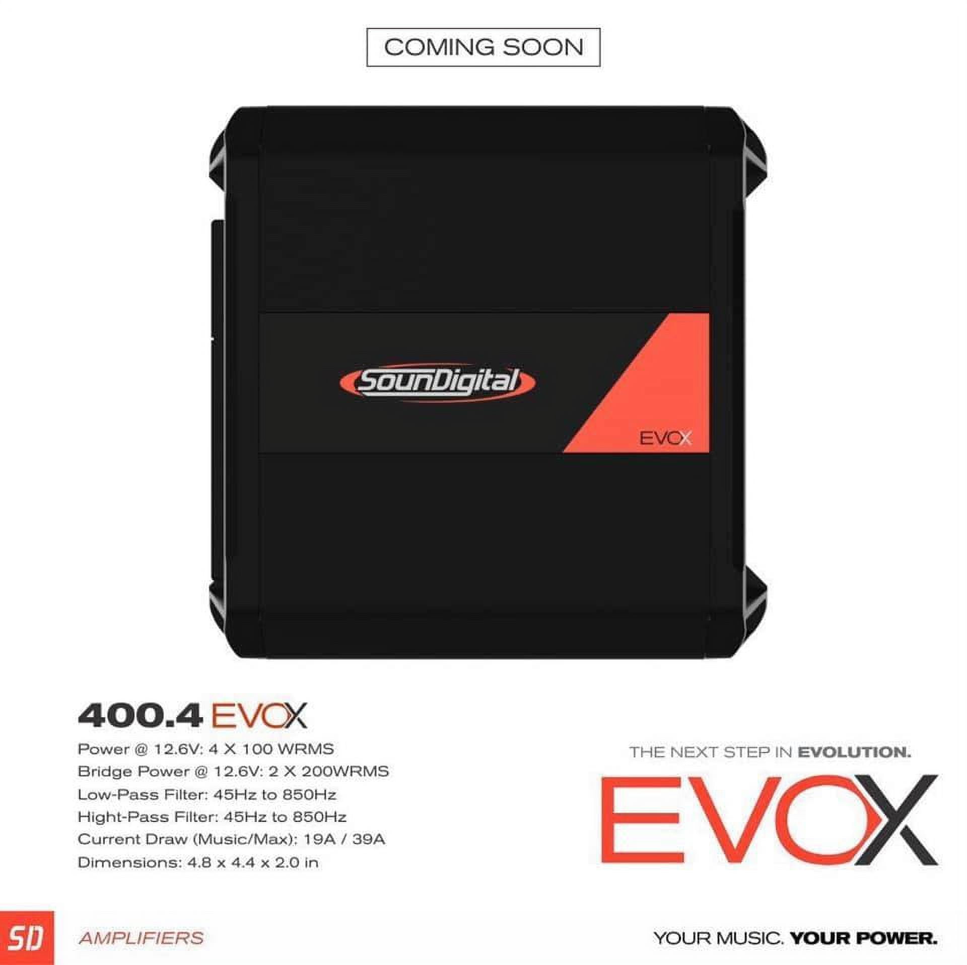 SounDigital 400.4 EVOX X-series Mini Audio Portable Amplifier with Dynamic Thermal Dissipation ...
