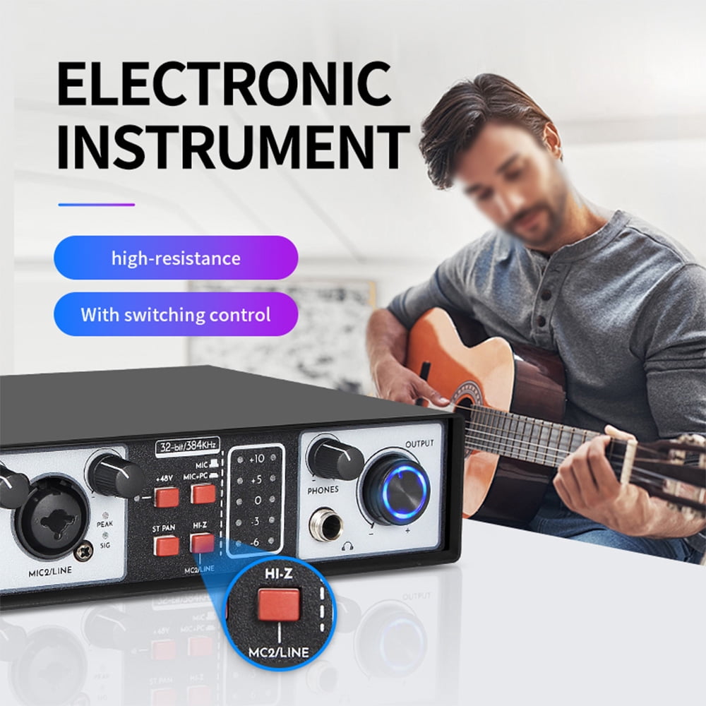 Sound 2-in 2-out Mixer Recording Sound Card Mixing Console Track ...