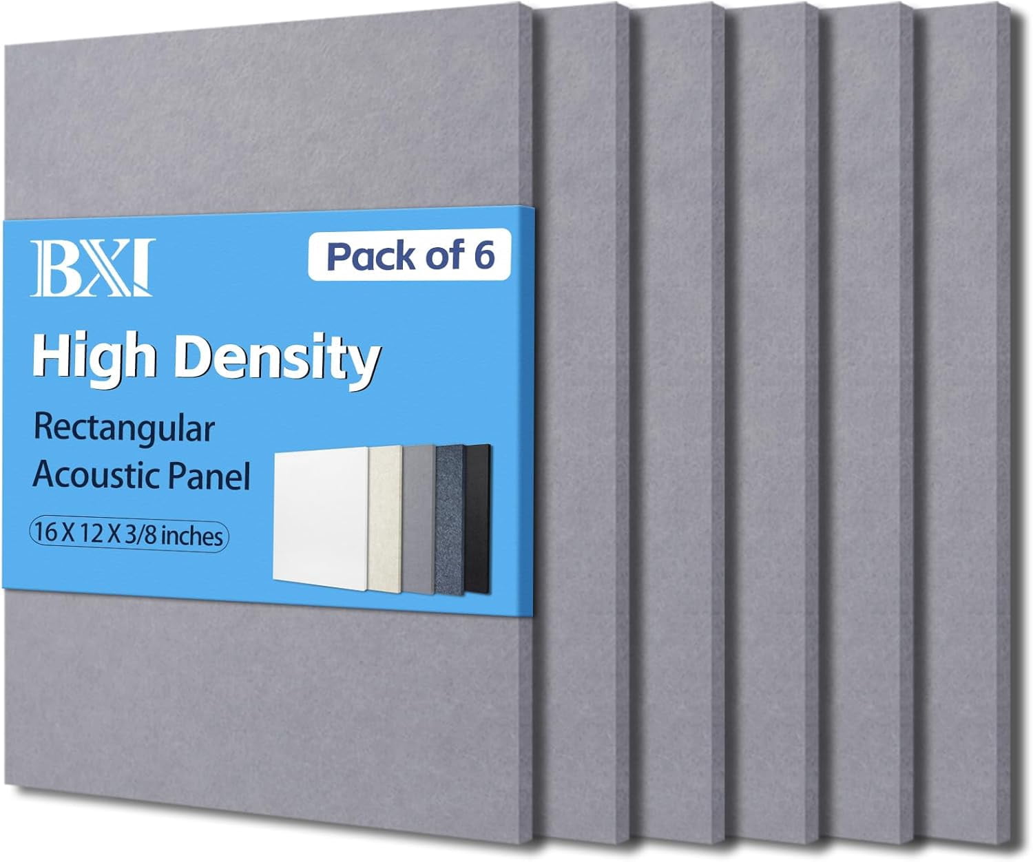 Sound Absorber - 16 X 12 X 3/8 6 High Density Acoustic Absorption Panel ...