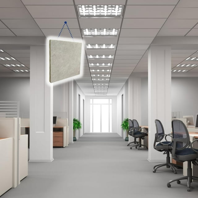 Sound Absorbing Acoustical White/Light Gray Ceiling Tiles, three sizes ... Sound Absorbing Acoustical White/Light Gray Ceiling Tiles, three sizes ...