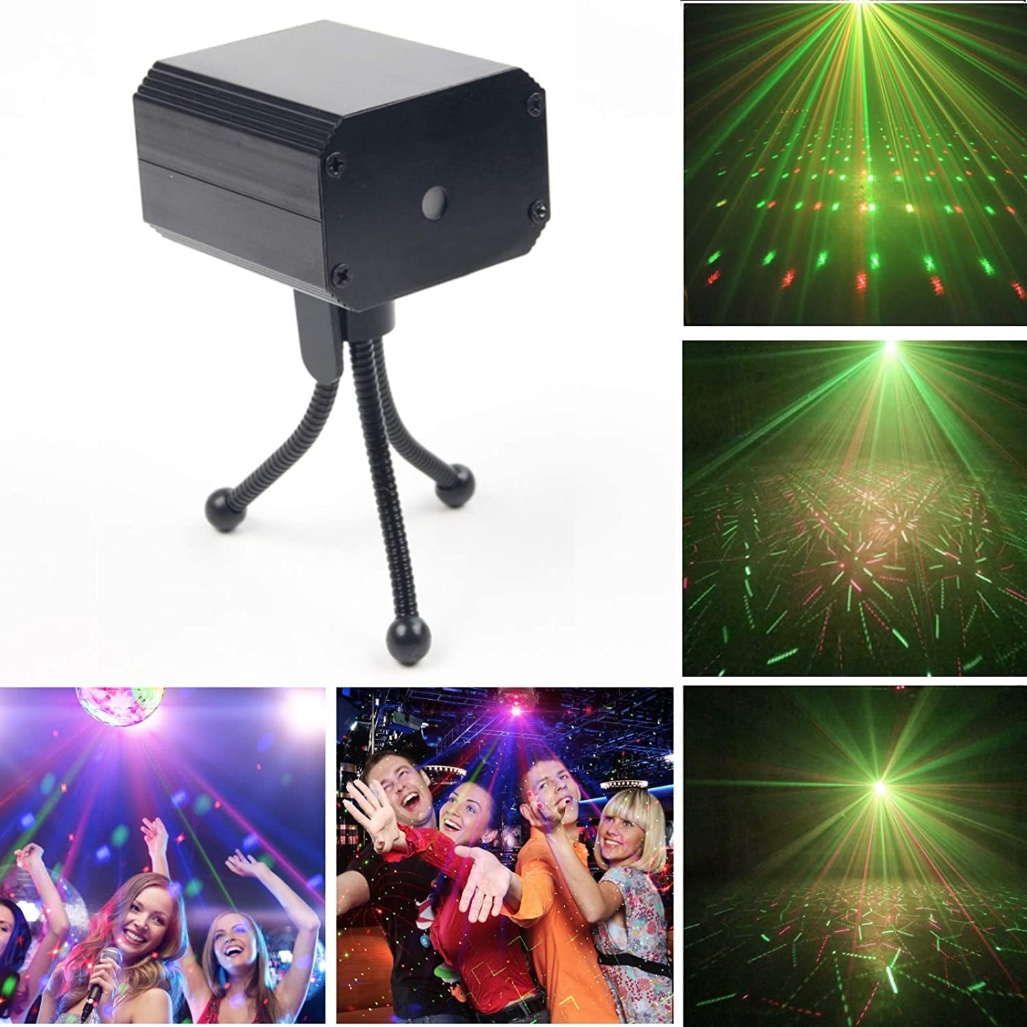 Sound-Activated MINI laser light show for Birthday, Disco Lights for ...