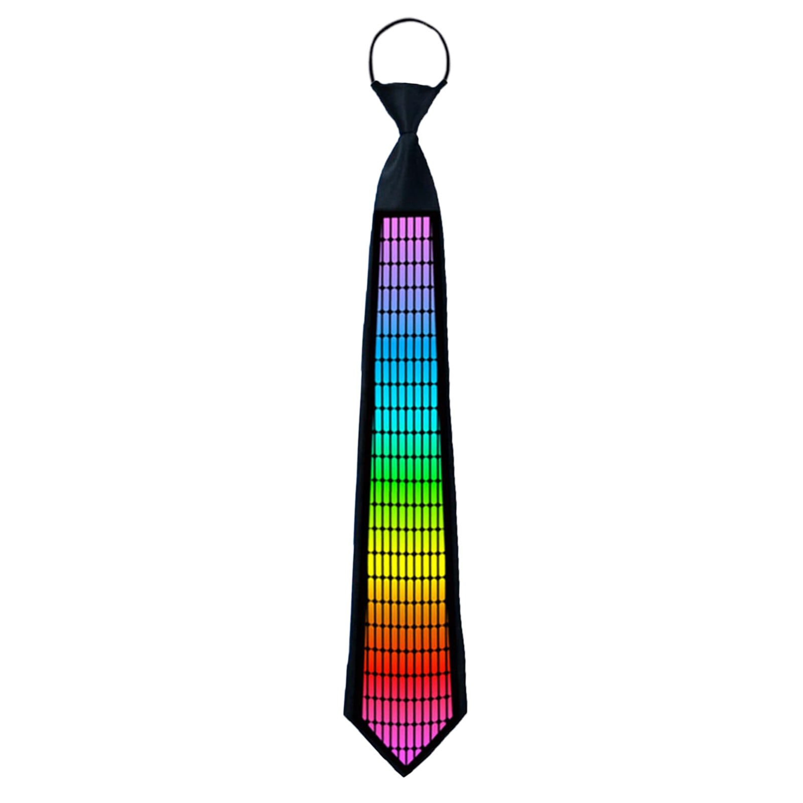 Sound Activated LED Light Up Tie Novelty Musical Flashing Necktie ...