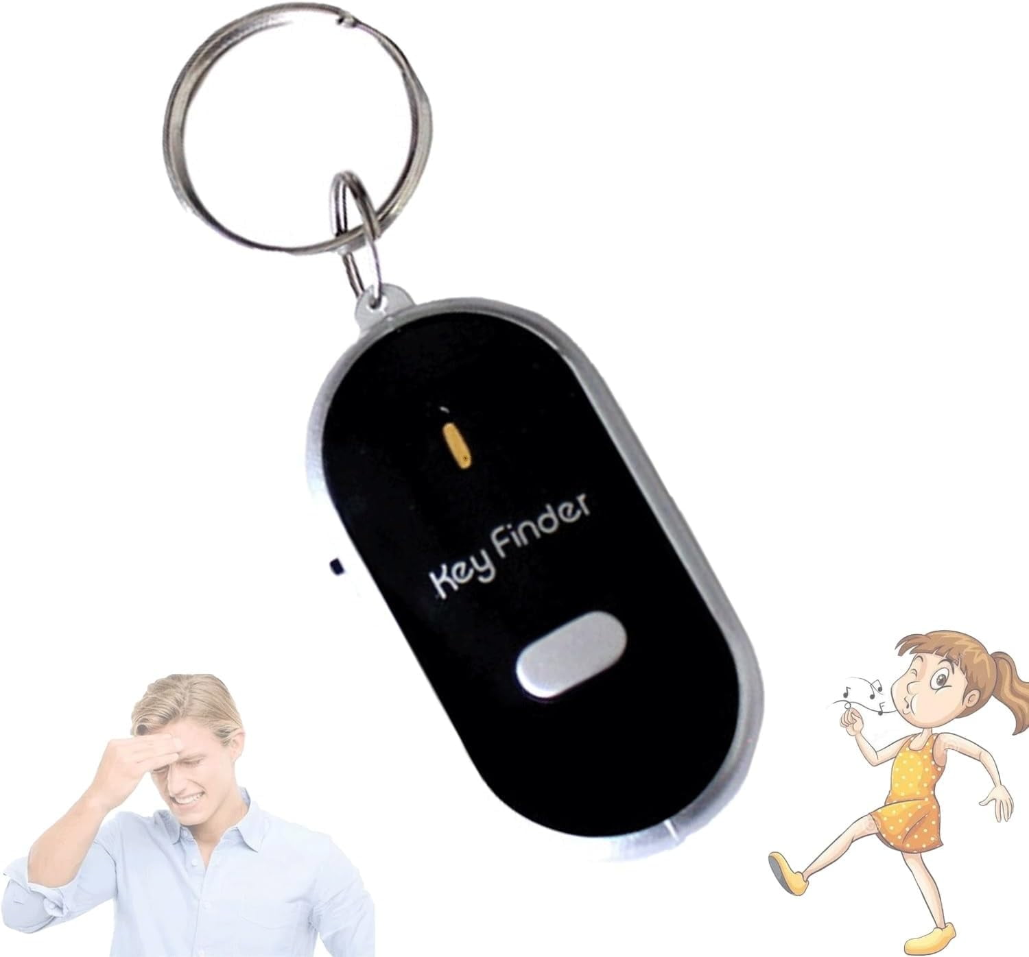 Sound Activated Sensor Key Finder Key Fob, Whistling Activated Sensor ...