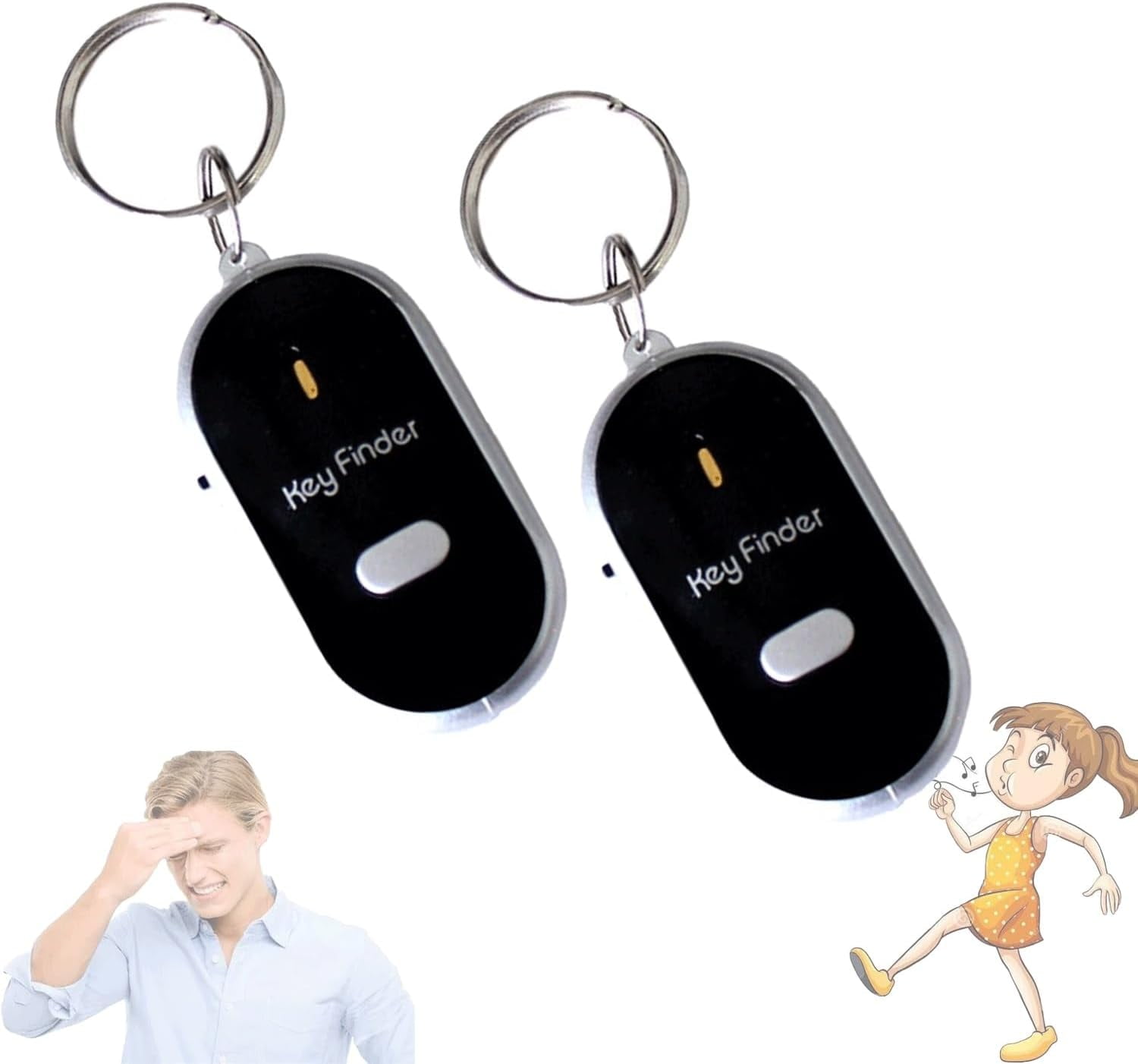Sound Activated Sensor Key Finder Key Fob, Whistling Activated Sensor ...