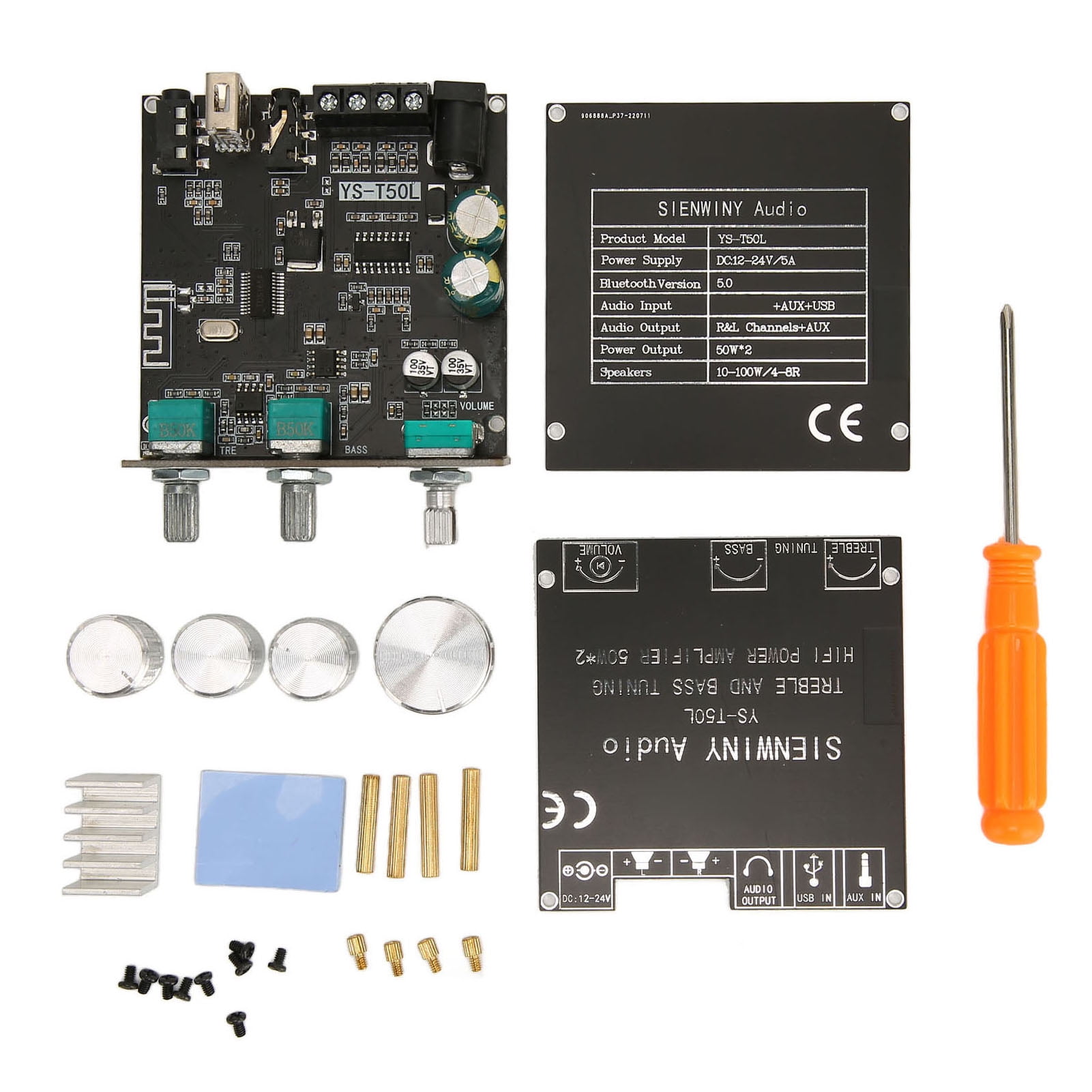 Sound Amplifier Board Bluetooth 5.0 Dual Channel Multiple Protection ...