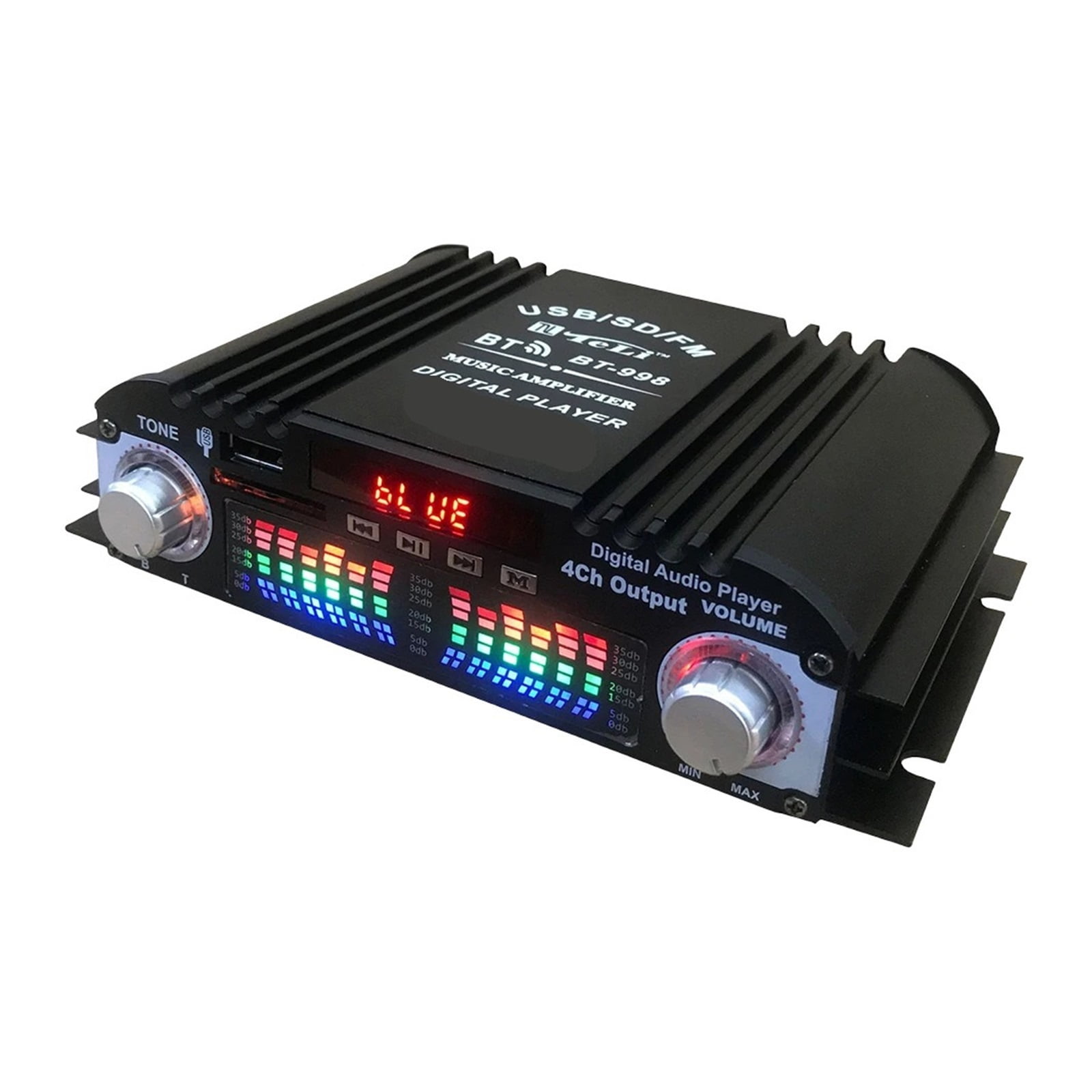 Sound Amplifier FM Radio USB Bluetooth-Compatible Digital HIFI Stereo ...