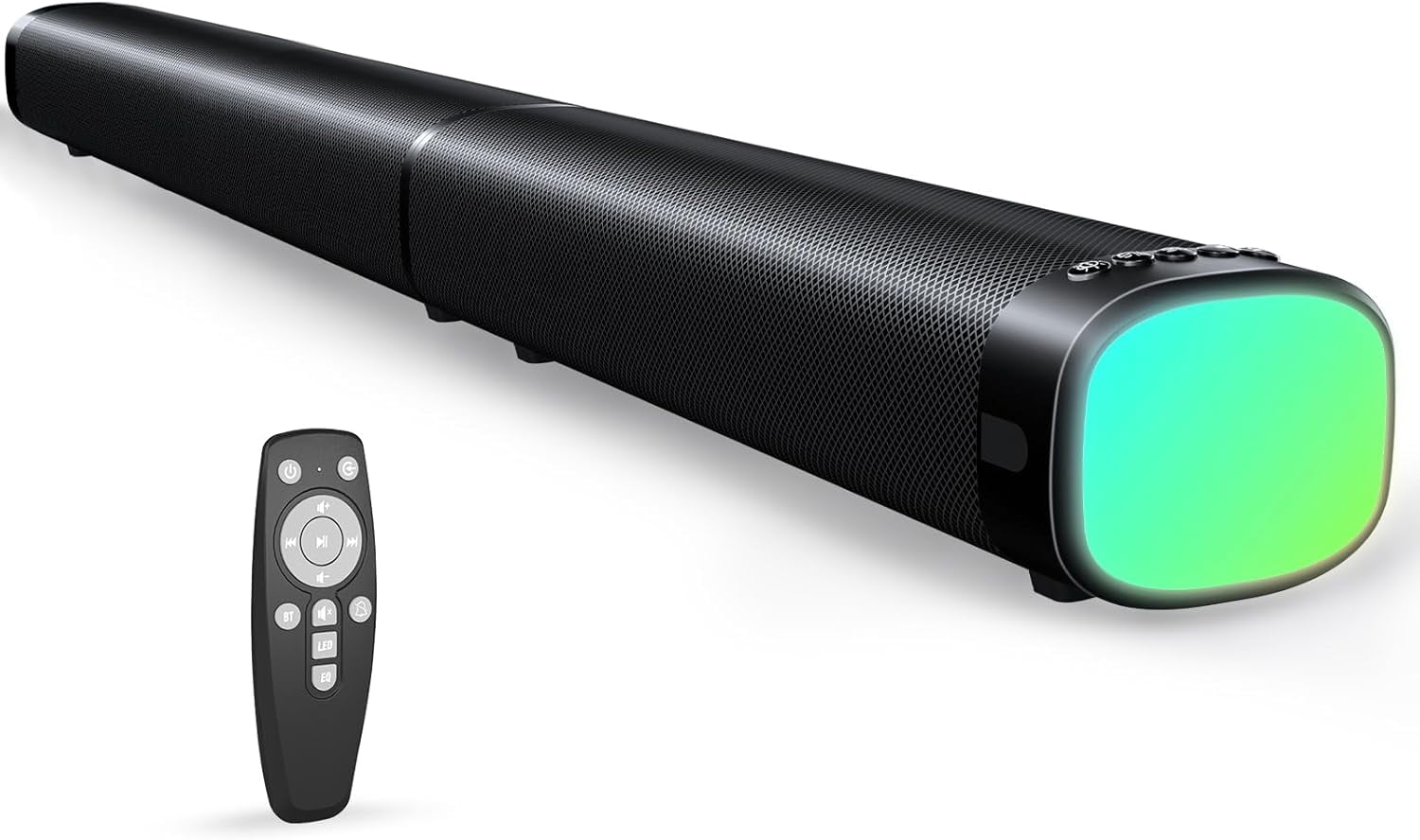 Sound Bar,100W Sound Bar for Smart TV with 3 RGB Lights Modes ...