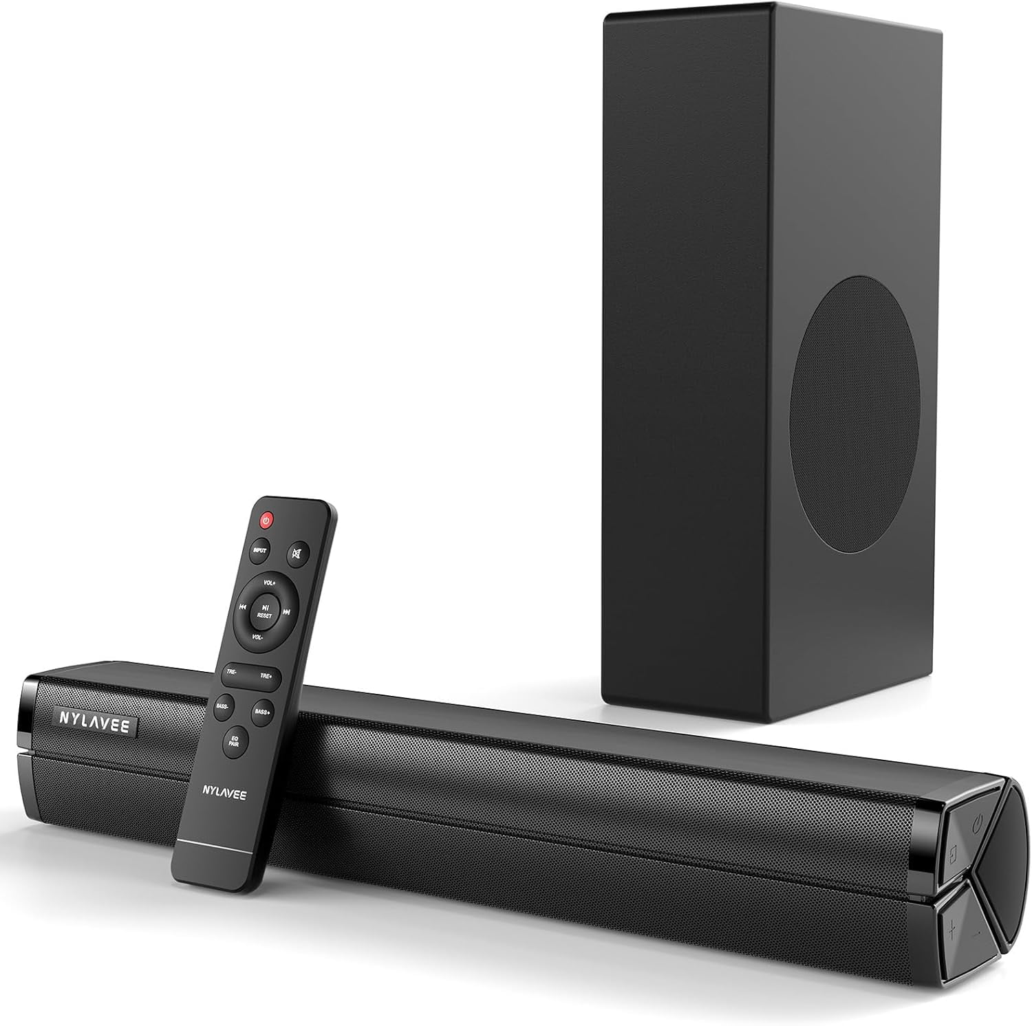 Sound Bar - Hi-Fi Stereo Soundbar with Subwoofer, 80w Peak Power, Deep ...