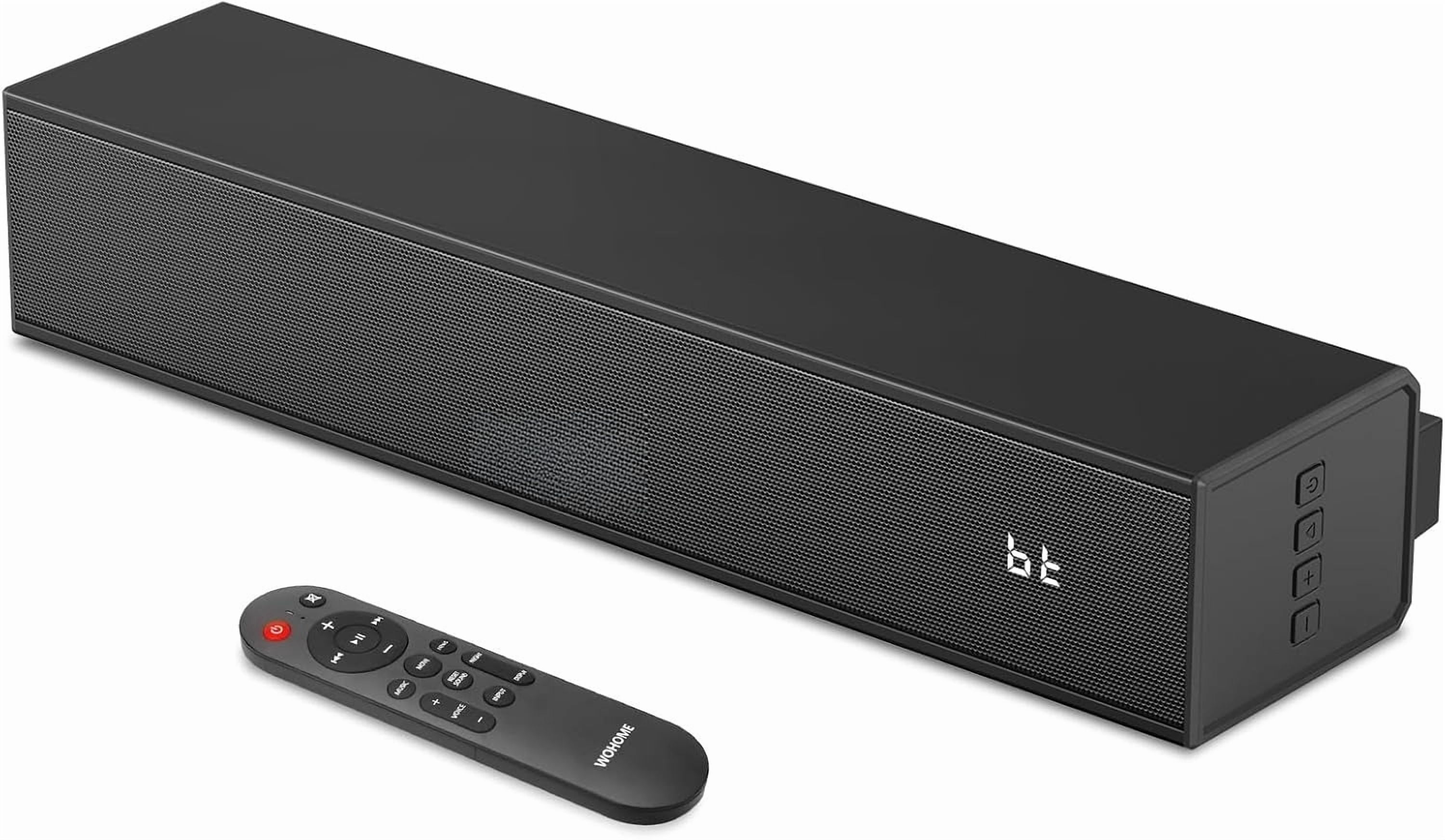 Sound Bar for Smart TV with Built-in Subwoofer, 6 Levels Voice ...