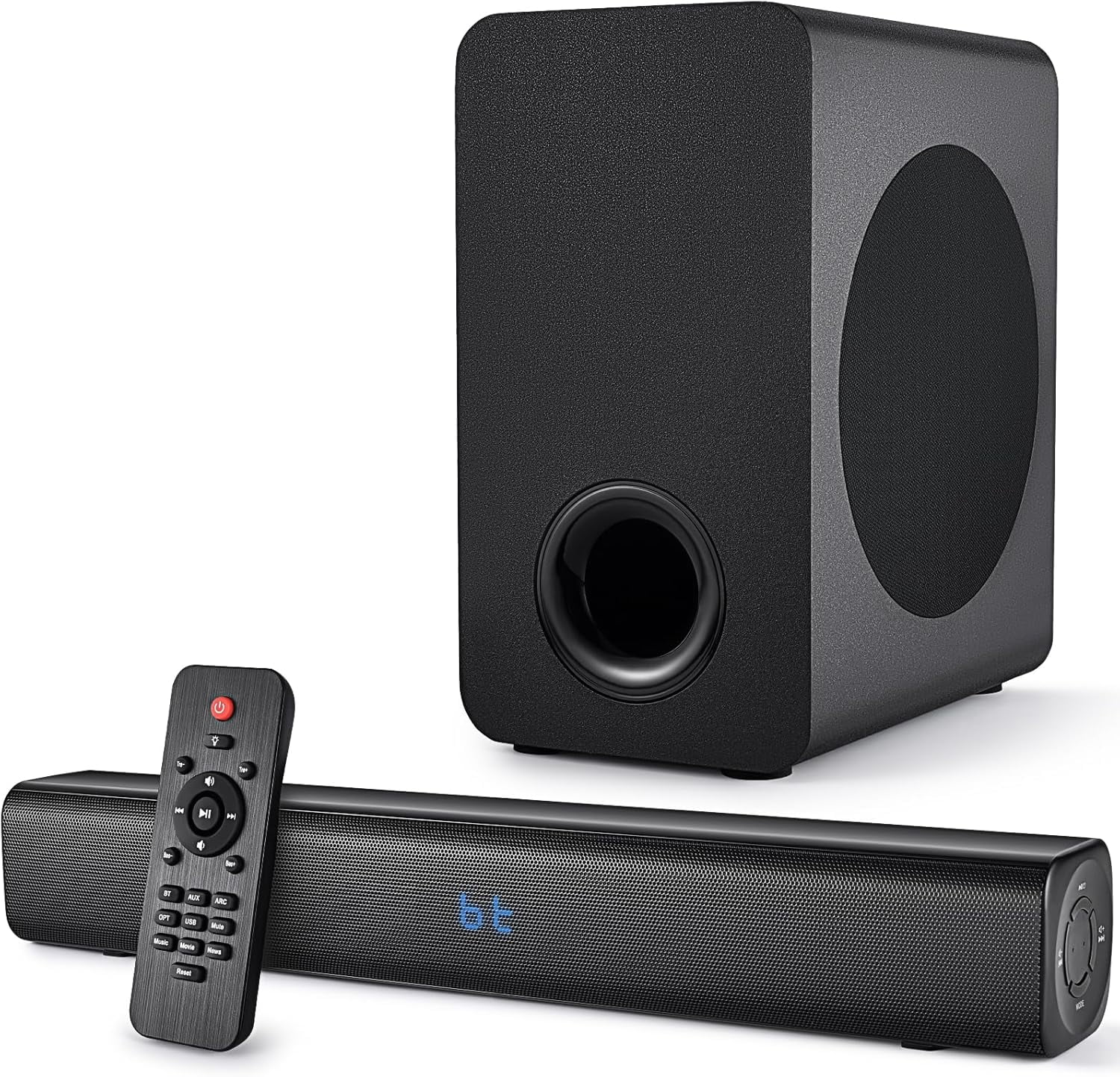 Sound Bar Speakers Bluetooth Wireless, TV Speakers Sound Bar Subwoofer ...