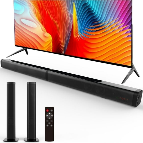 "Slim Sound Bar for TV, 40W 37.2"" Bluetooth 5.0 Speaker with HDMI ARC ...