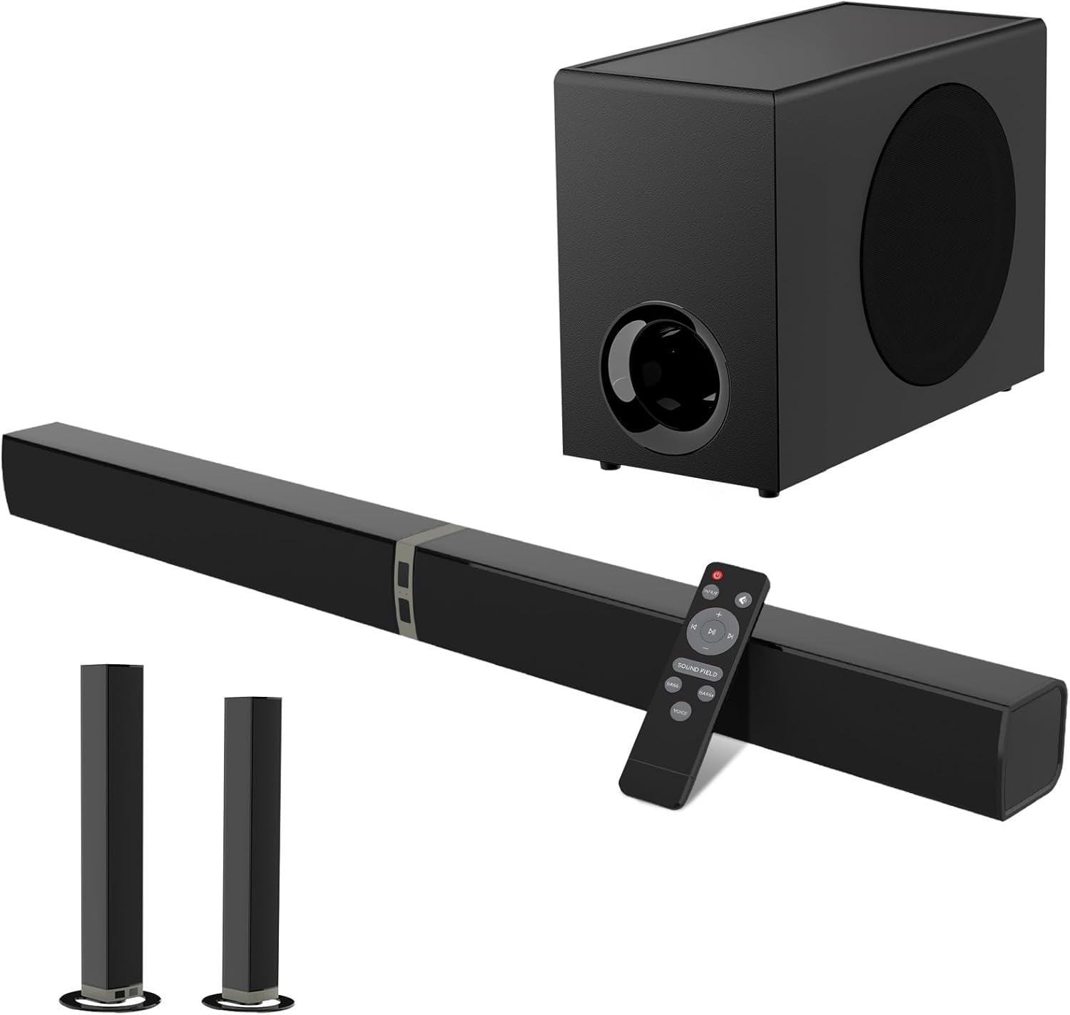 Sound Bar with Subwoofer,120W Soundbar for Smart TV Surround Sound Home ...