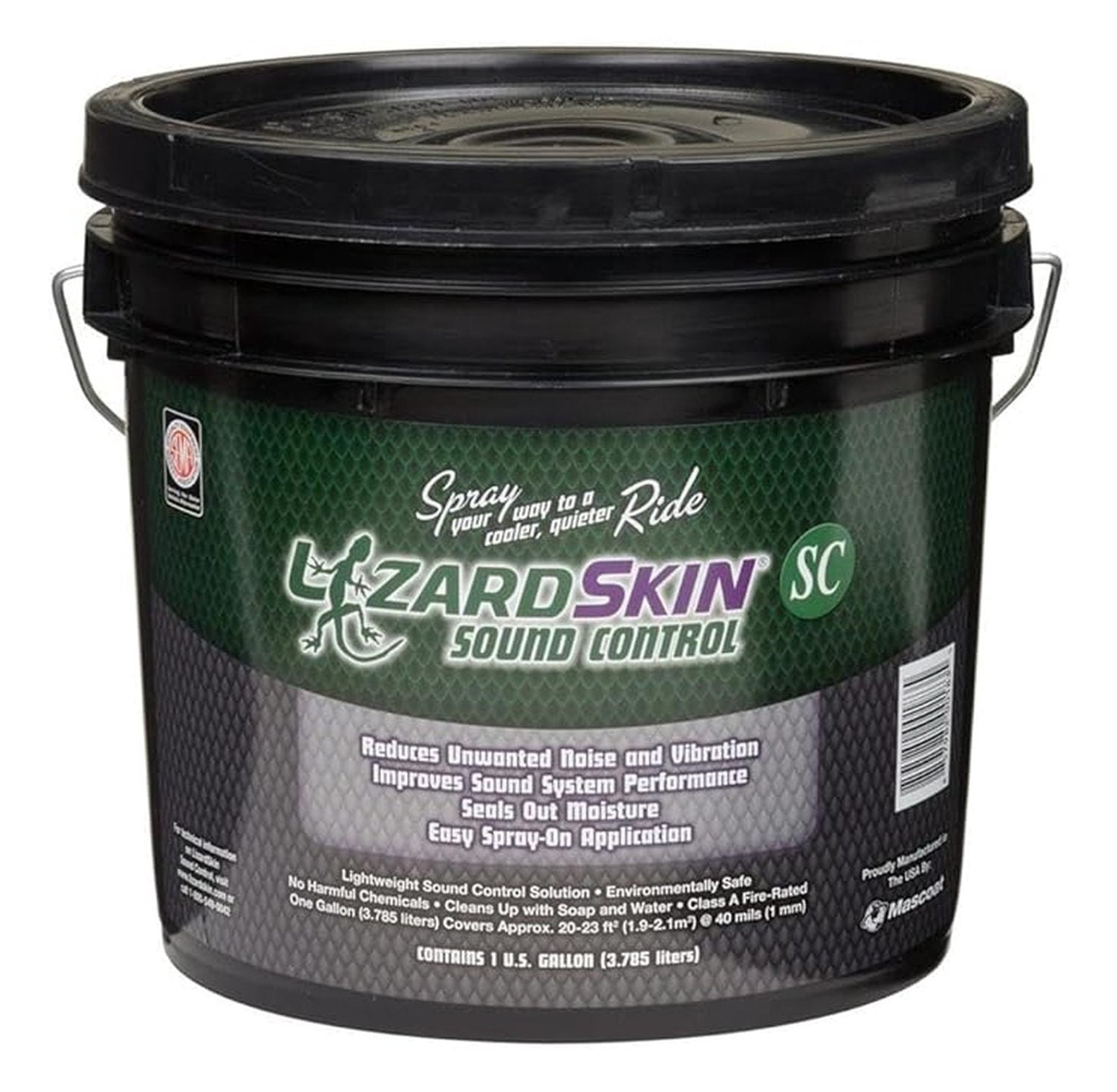 Sound Barrier, Spray On, Acrylic, Black, 1 gal Bucket, Each (2203-1GAL ...