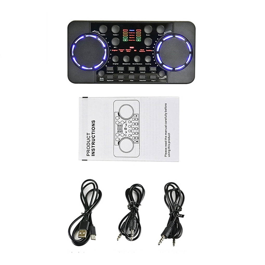 Sound Card Bluetooth-compatible Audio Mixers Effects Recording ...