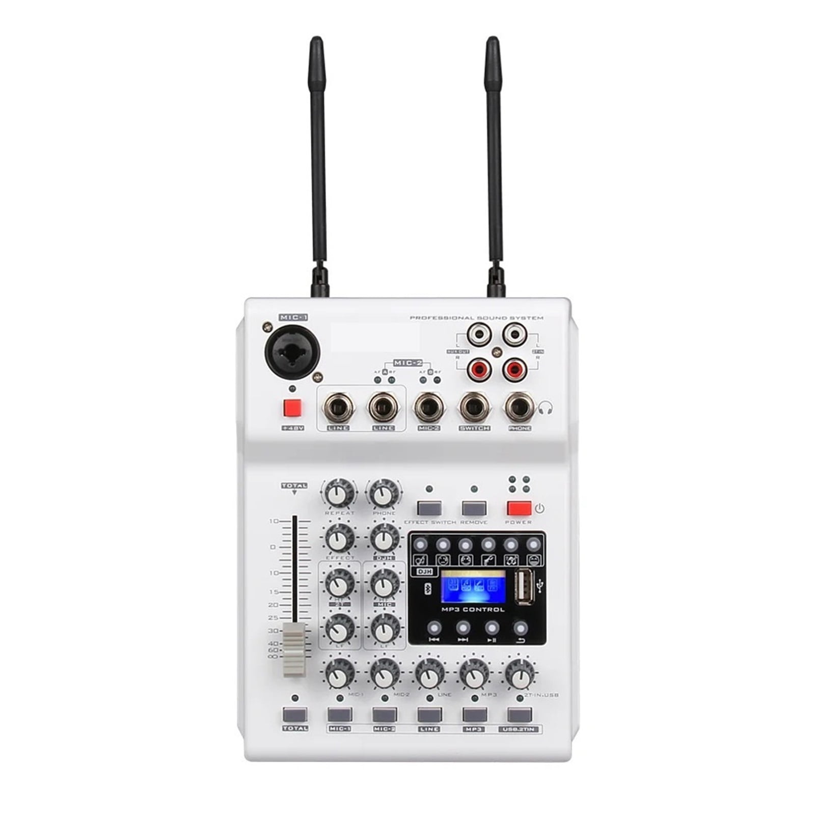 Sound Card DJ Mixer, Mixer, Dual Channel UHF Wireless Microphone For PC ...