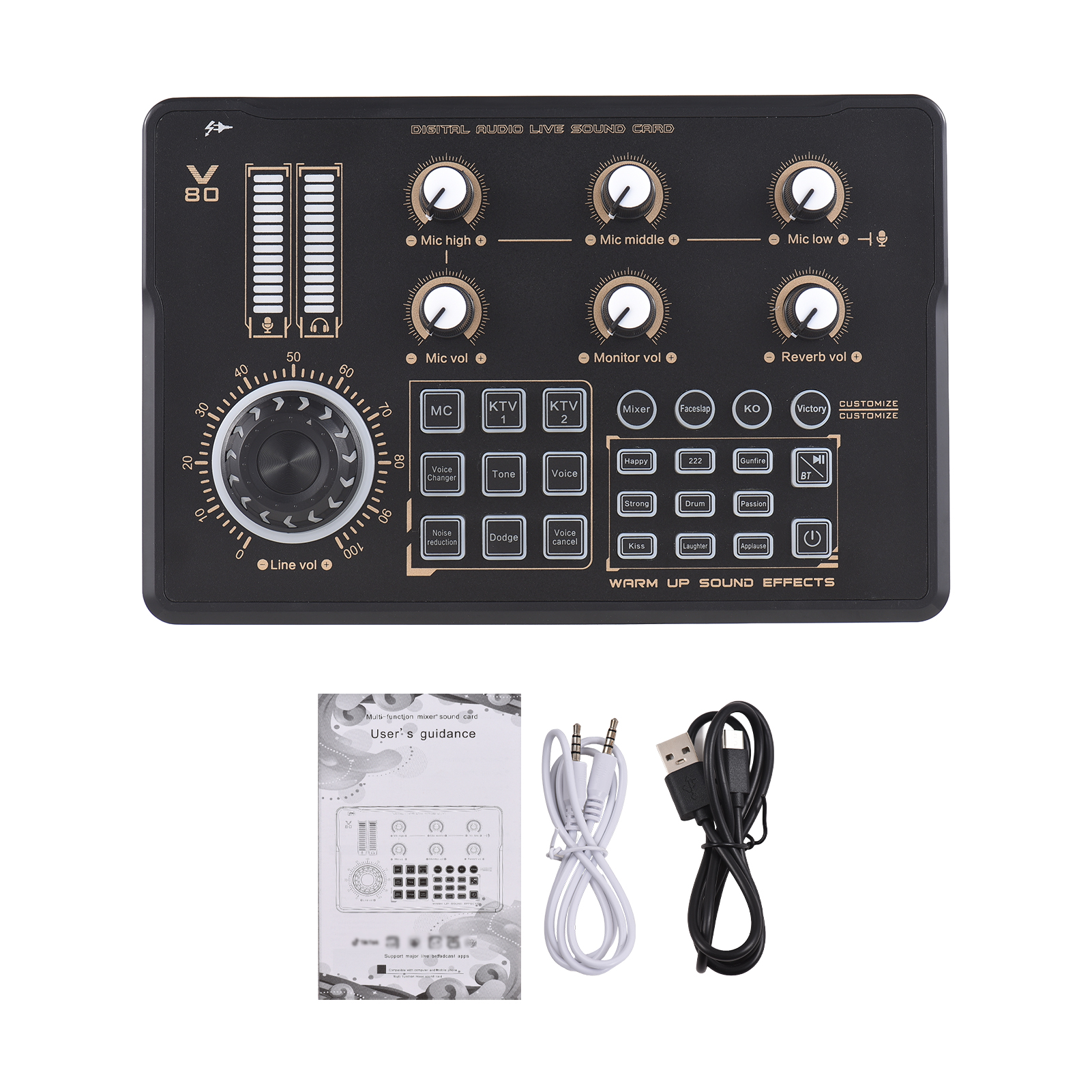 Sound Card,Live Sound Professional With Dj Battery Production Audio ...