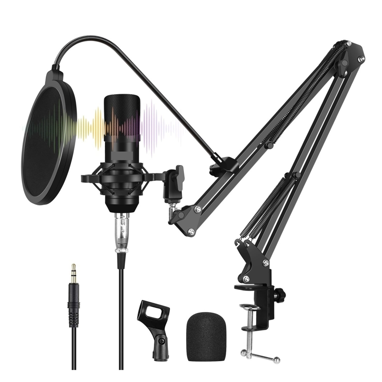 Sound Card Mixer Noise Reduction Microphone Voice Live Broadcast Kits ...