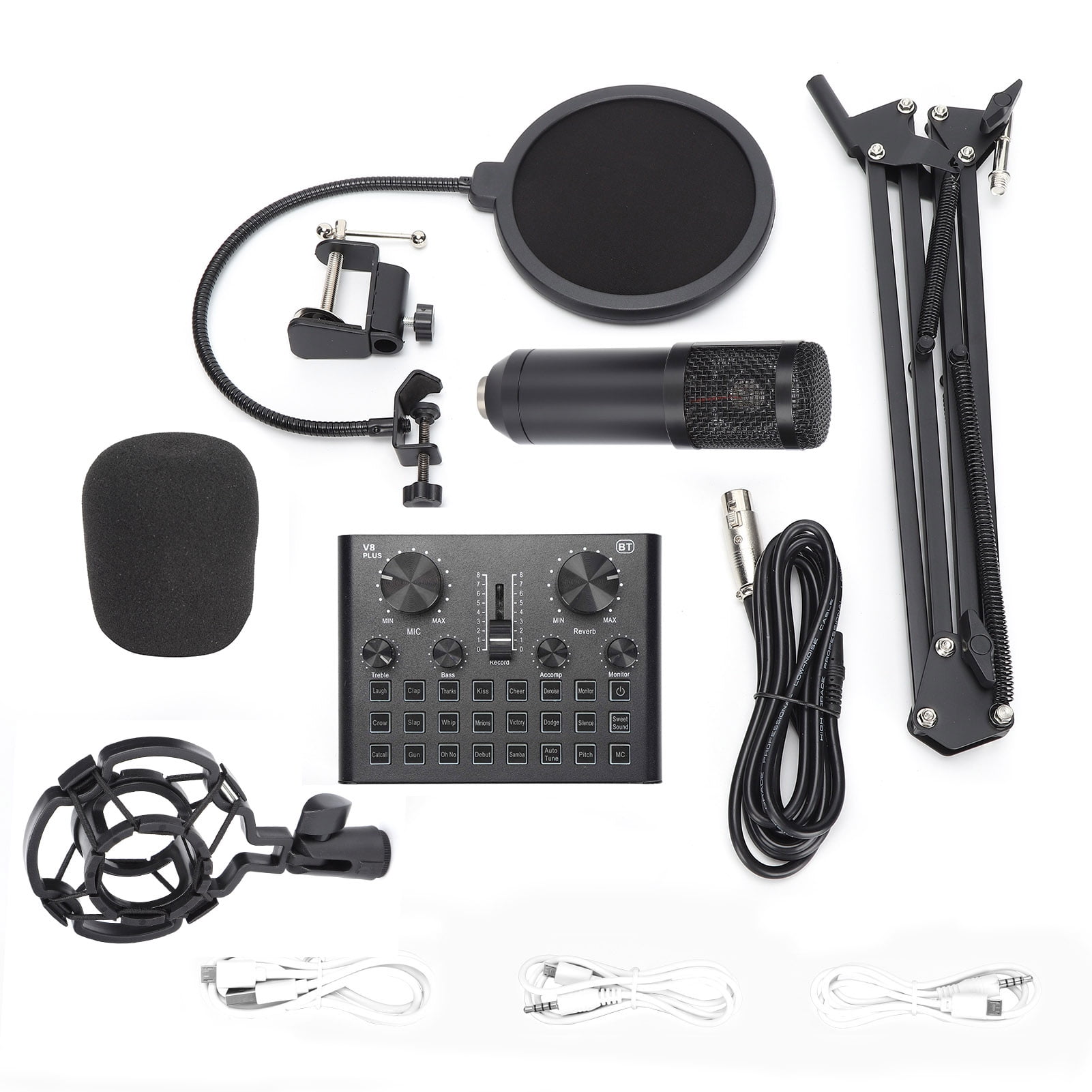 Sound Card Set Professional Noise Reduction Live Streaming Podcast ...