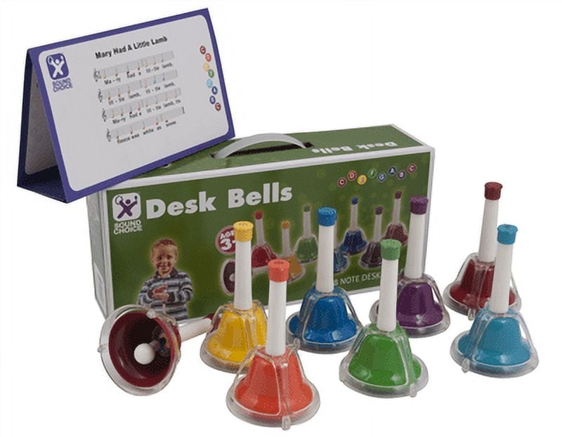 Sound Choice 8-Note Diatonic Handbell & Deskbell Combo with Push-Button ...