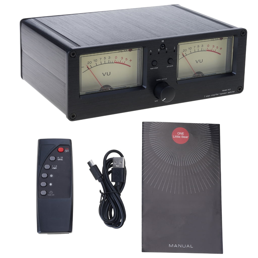 Sound Double Analog Meter Sound Level Panel Display 2 Way Amplifier ...