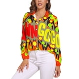 Sound Effect -BINGO! Long Sleeve Blouse Woman Streetwear Casual Shirts ...