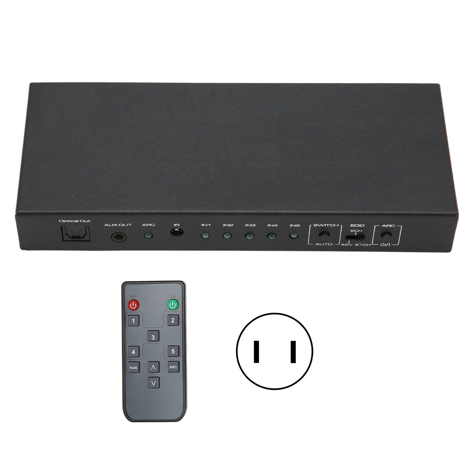 Sound Extractor 5 Port Support 4K 60Hz UHD Auto EDID HDR HD Multimedia ...