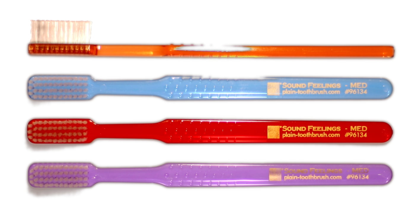 Sound Feelings Manual Toothbrush - Medium Bristle, 4-Pack, Multicolored ...