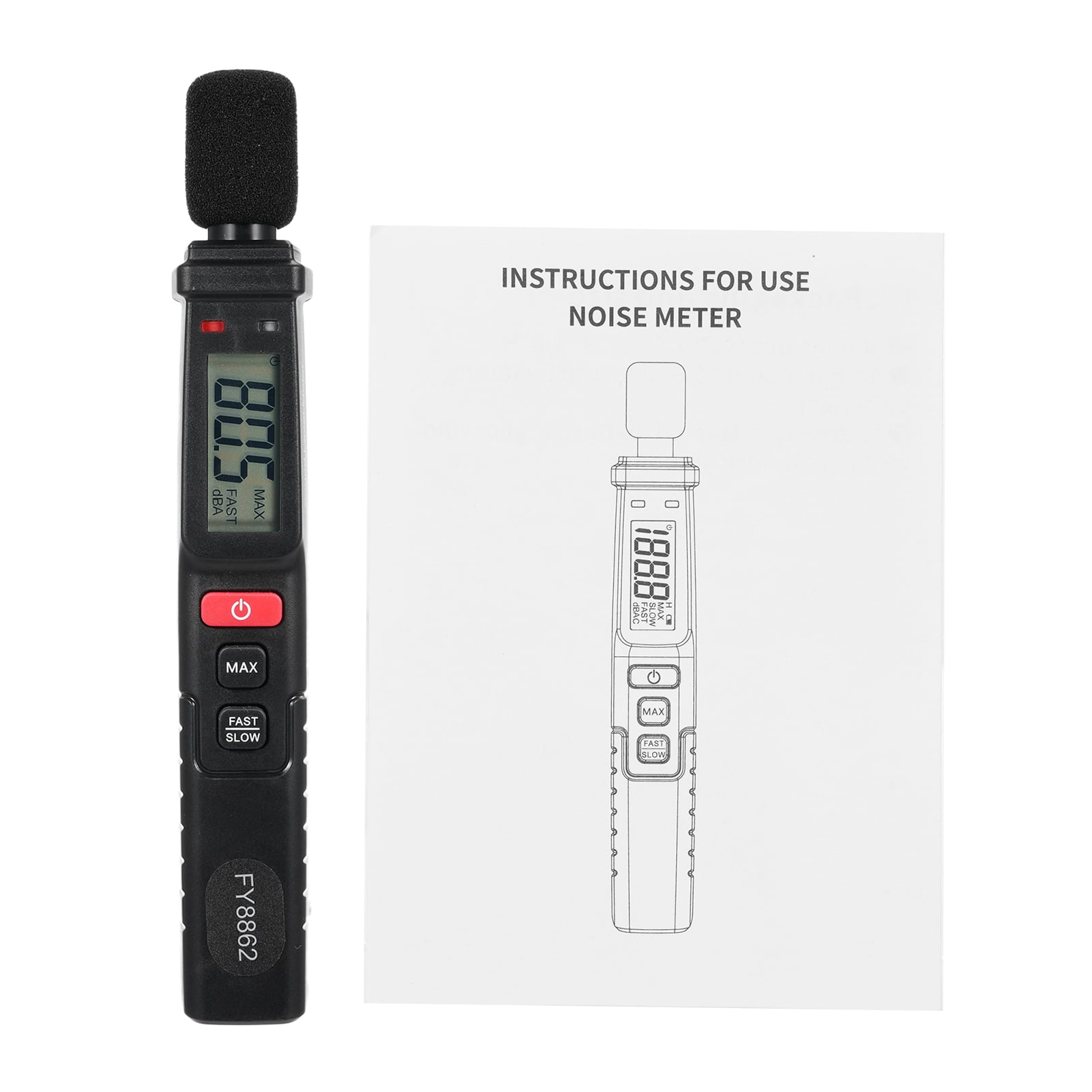 Sound Level Meter,Handheld Sound Noise With Condenser Type Noise Meter ...