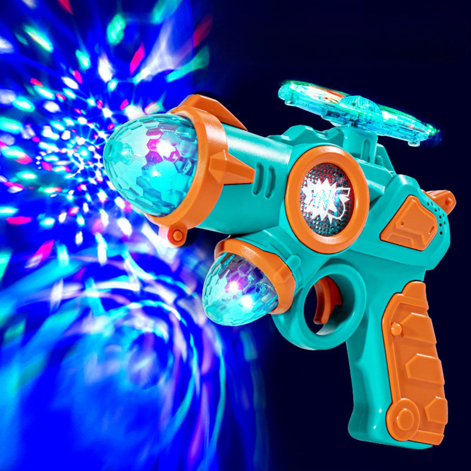 Sound & Light Projection Toy Gun, Musical Laser Blaster Colorful ...