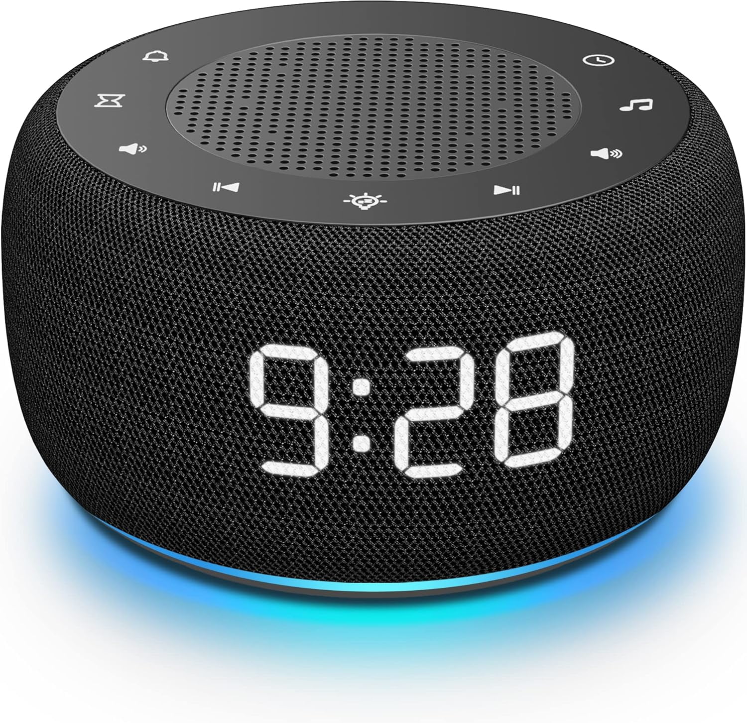 Sound Machine & Alarm Clock 2-in-1, 0-100% Clock Face Brightness ...