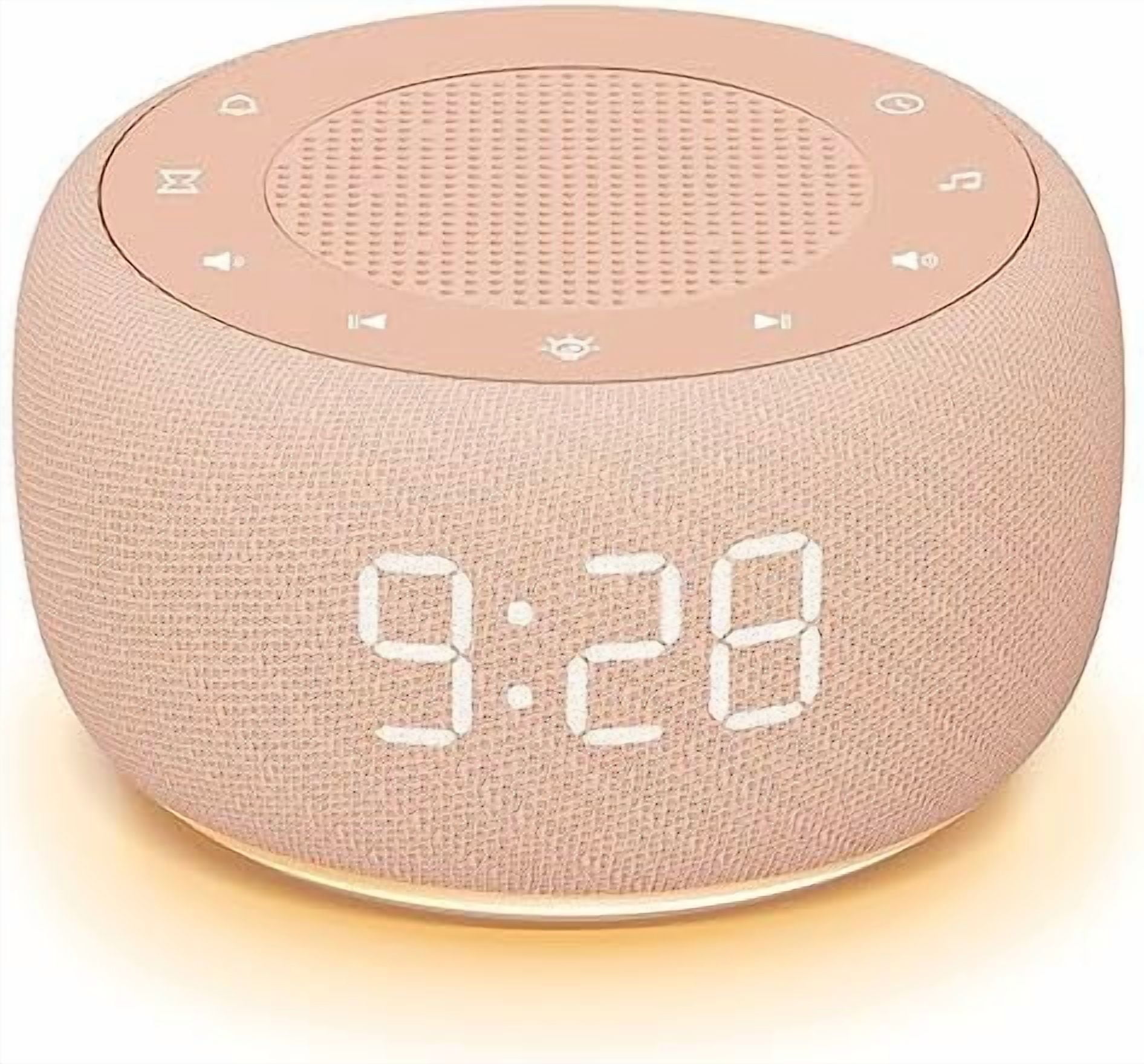 Sound Machine & Alarm Clock 2-in-1, 0-100% Clock Face Brightness ...