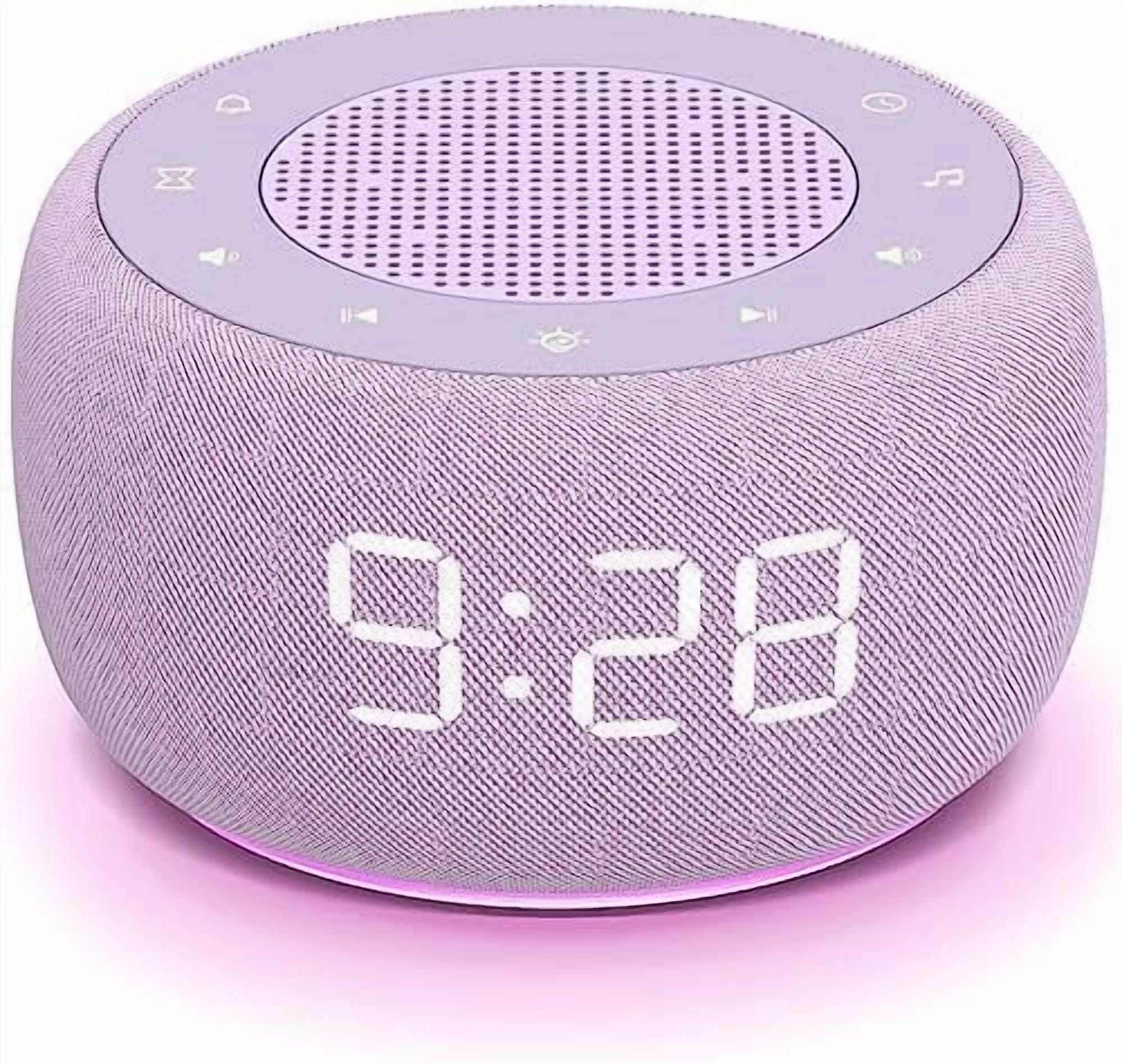 Sound Machine & Alarm Clock 2-in-1, 0-100% Clock Face Brightness ...