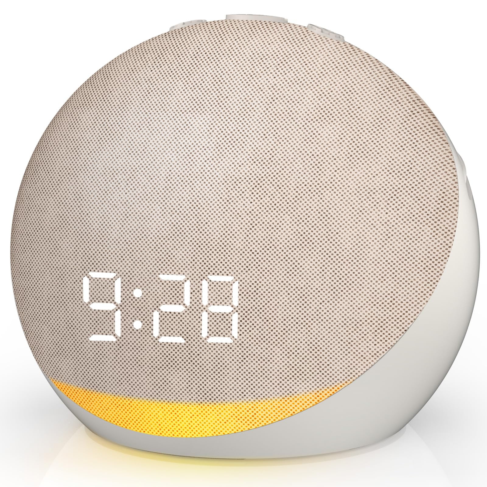 Sound Machine Alarm Clock for Bedroom: 25 Natural Sleep Sounds - White ...