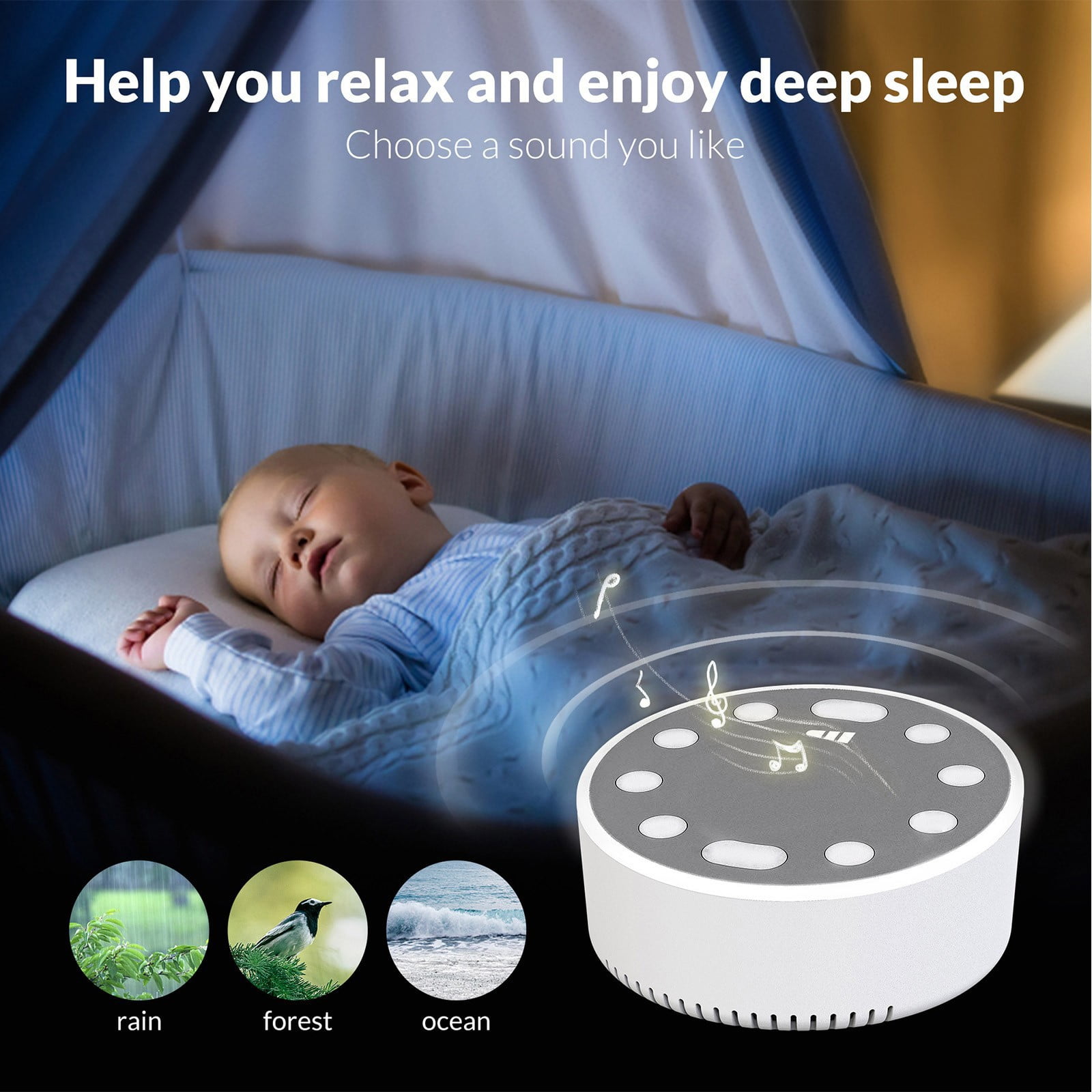 Sound Machine And Night Light For S Babies Children, Multiple Soothing ...