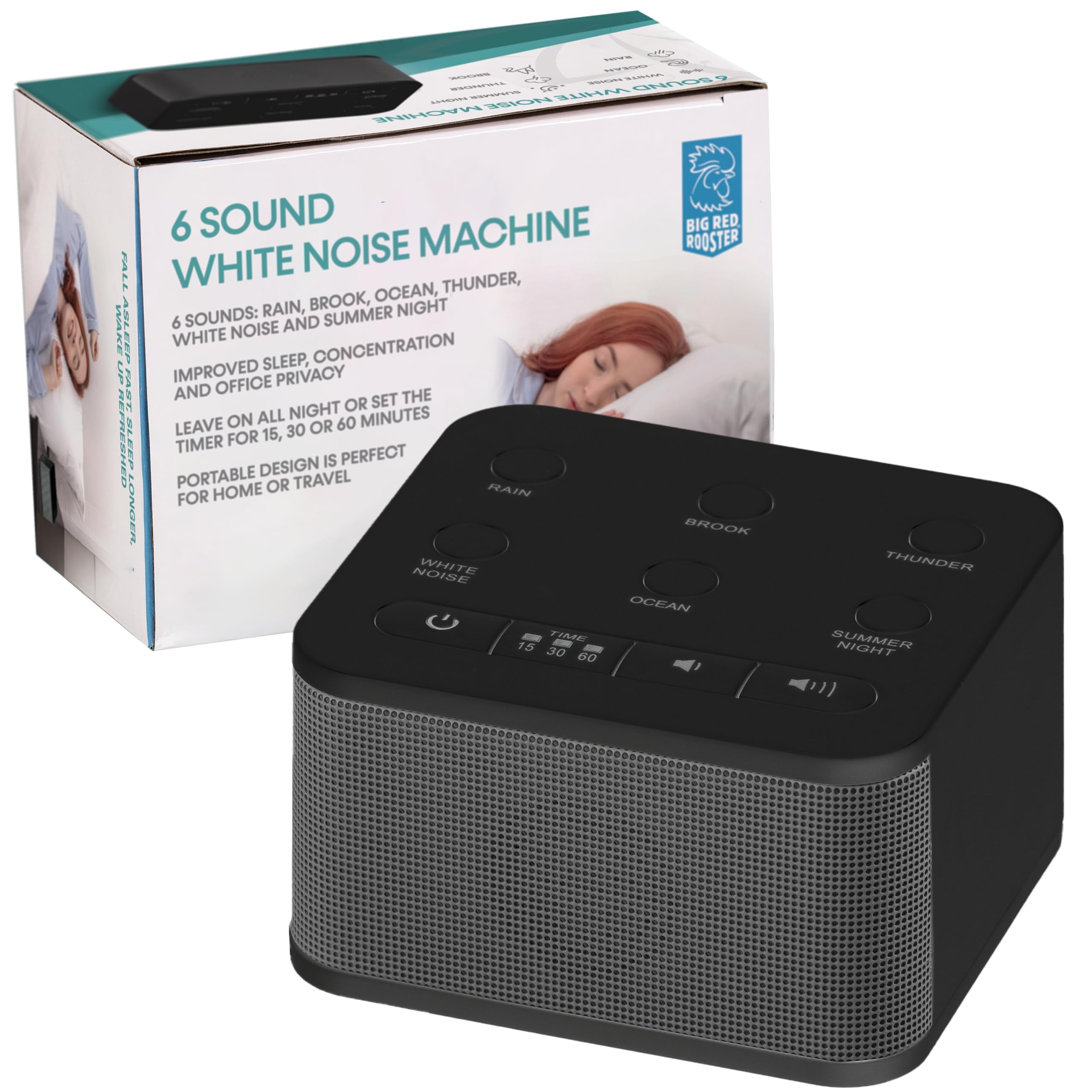 Portable Sleep Sound Machine - White Noise, Rain, Office Privacy ...