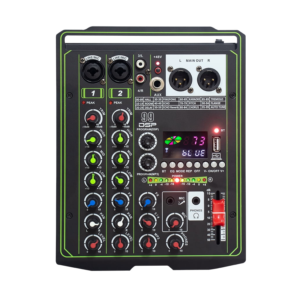 Sound Mixer 4 Channel 99 DSP Effects Professional Studio Audio Mixing ...