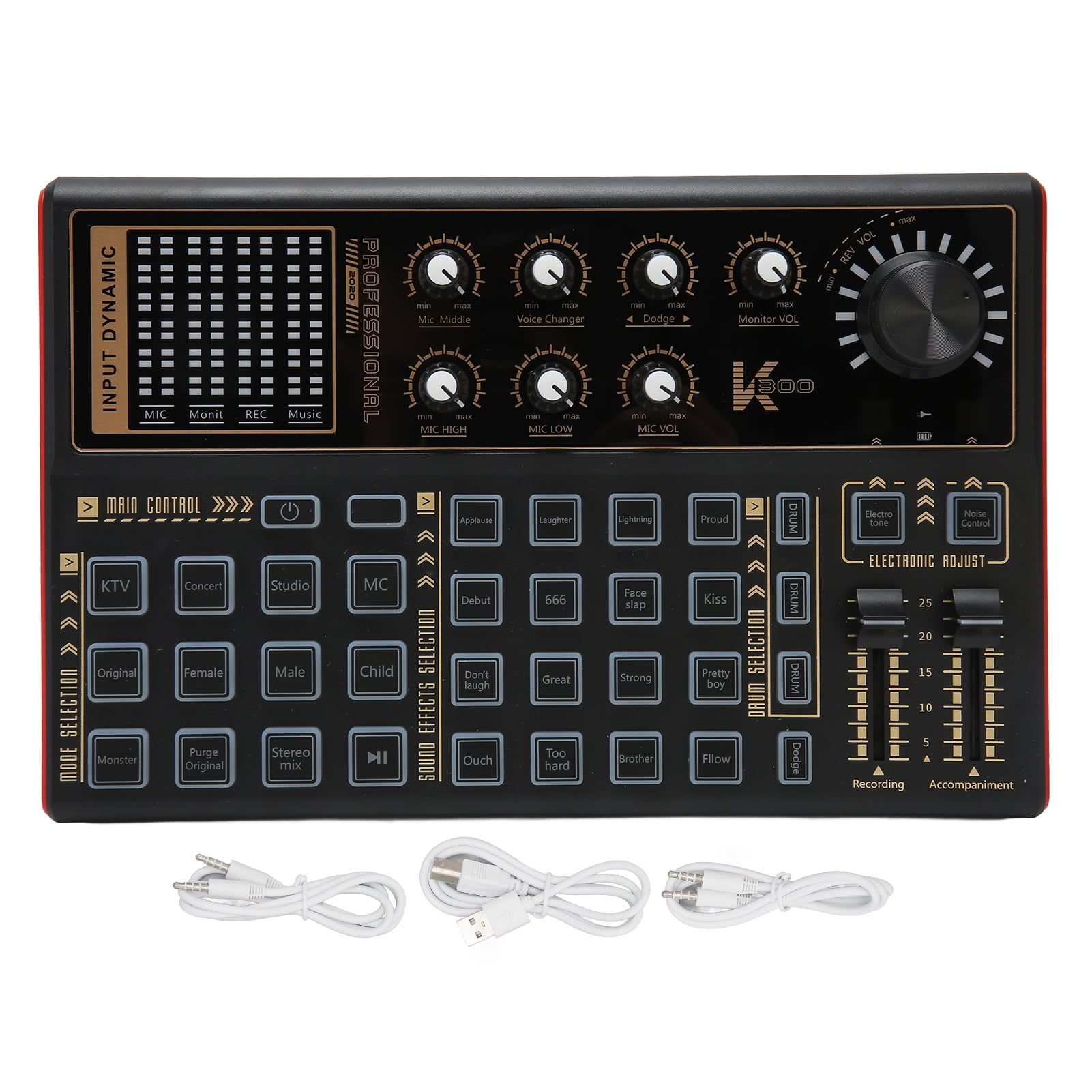 Sound Mixer Board Colorful Lights Multiple Sound Effects Voice Changer ...