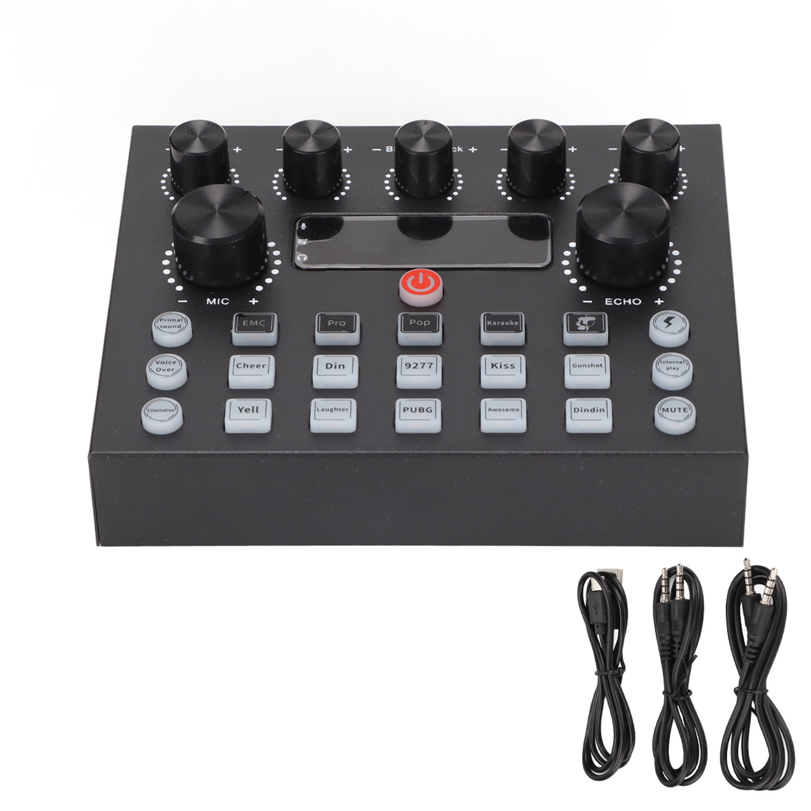 Sound Mixer Dual Channel Plug and Play USB Live Sound Card for PC ...