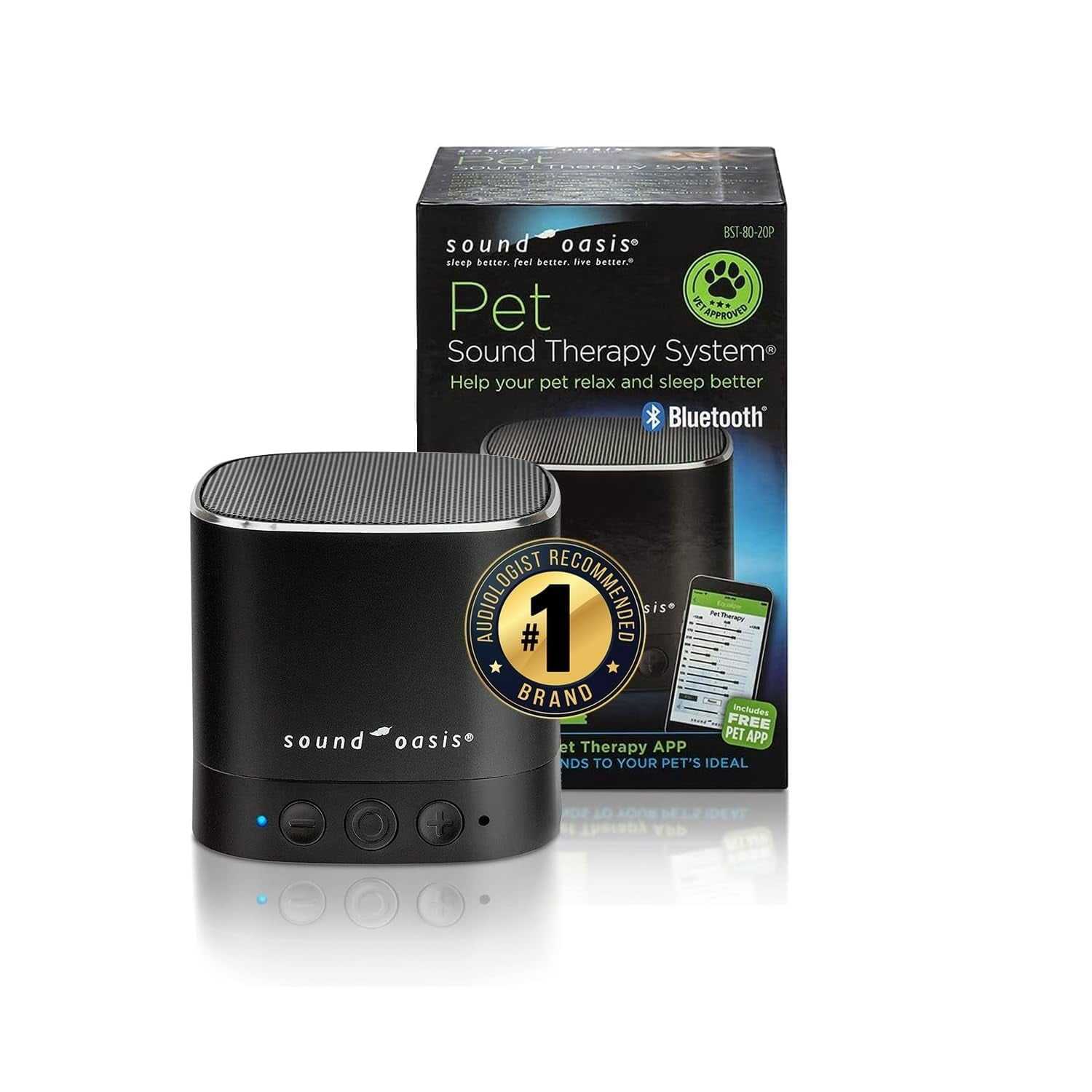 Sound Oasis Pet Bluetooth Sound Machine, 20 Dr Developed Calming Sounds ...
