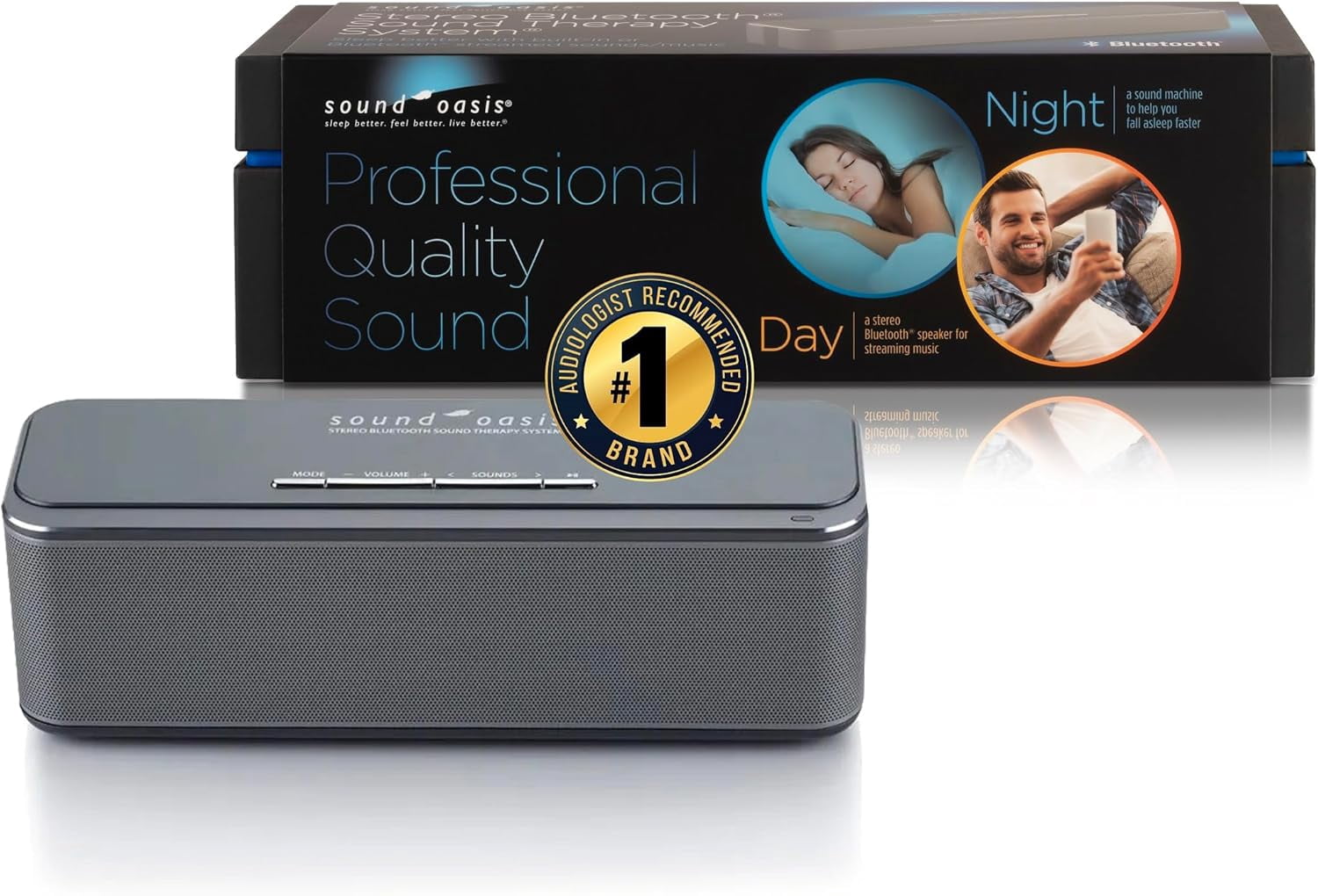 Sound Oasis Stereo Bluetooth Sound Machine for Sleep and Tinnitus ...
