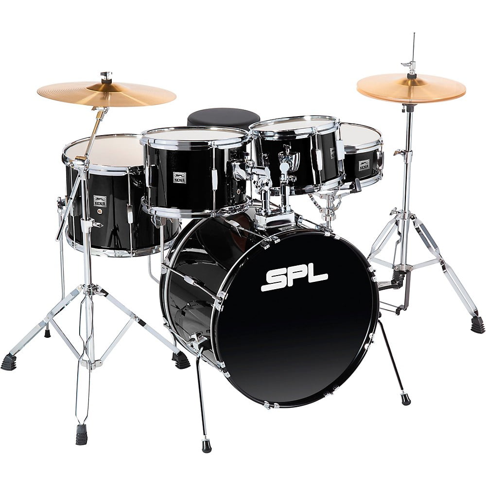 Sound Percussion Labs Kicker 5-Piece Complete Drum Set - Black ...