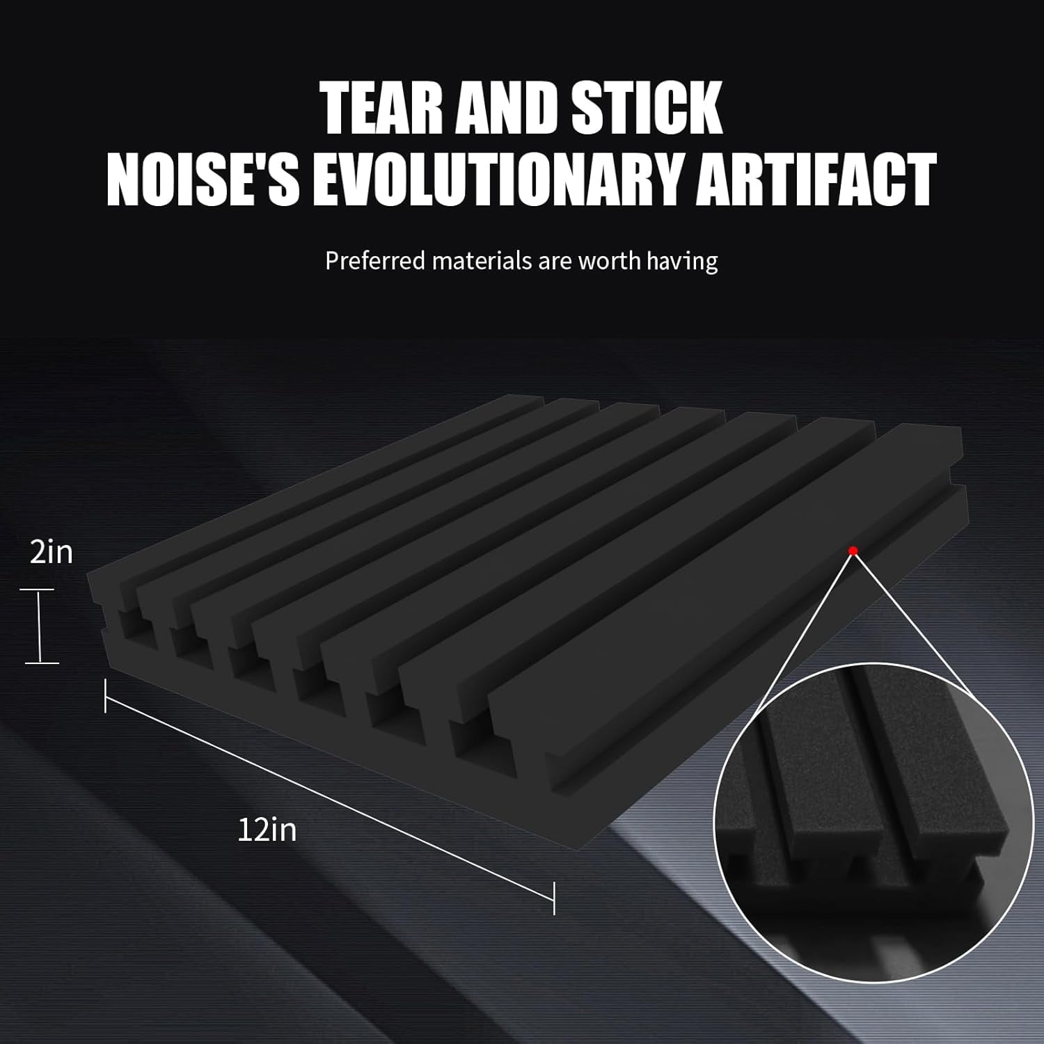 Sound Proof Foam Panels for Walls 2" X 12" X 12" Acoustic Foam Panels ...