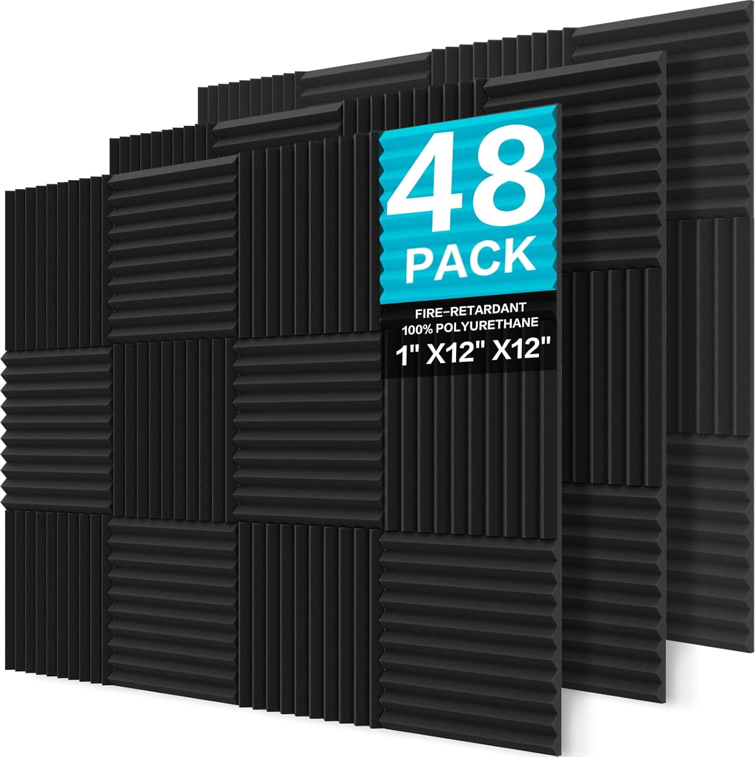 Sound Proof Panels Studio Acoustic Panels, 48 1" X 12" X 12 ...
