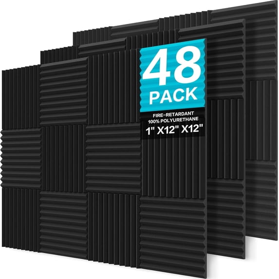 Sound Proof Panels Studio Acoustic Panels, 48 1" X 12" X 12 ...