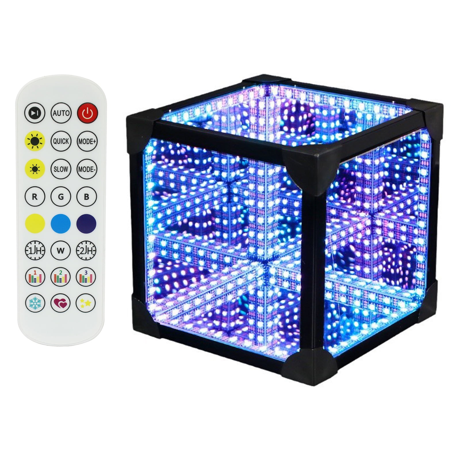 Sound Reactive Cubes Lamp Depth Effect Remote Control USB Powered ...