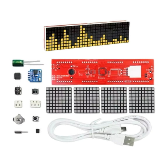 Sound Reactive LED Clock with Music Spectrum Display & Soldering ...