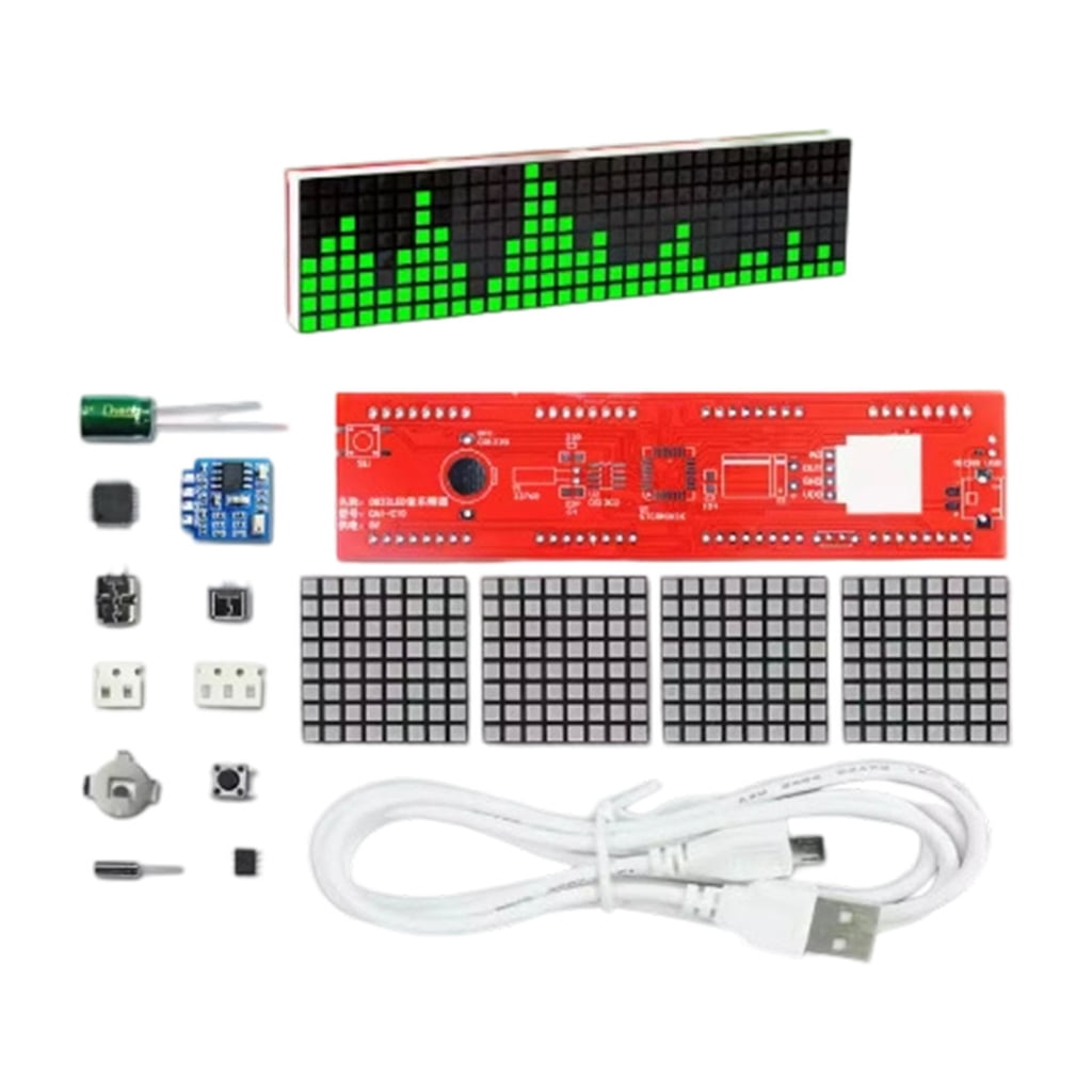 Sound Reactive LED Clock with Music Spectrum Display & Soldering ...