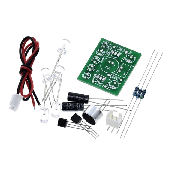Sound Reactive LED Light Assembly Set With 5 Rhythm Following Bulbs For ...