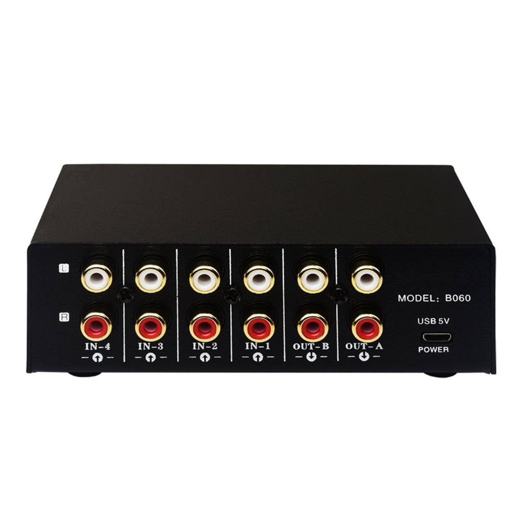Sound Source Signal Selection Splitters Box 4 Input 2 Output Headsets ...